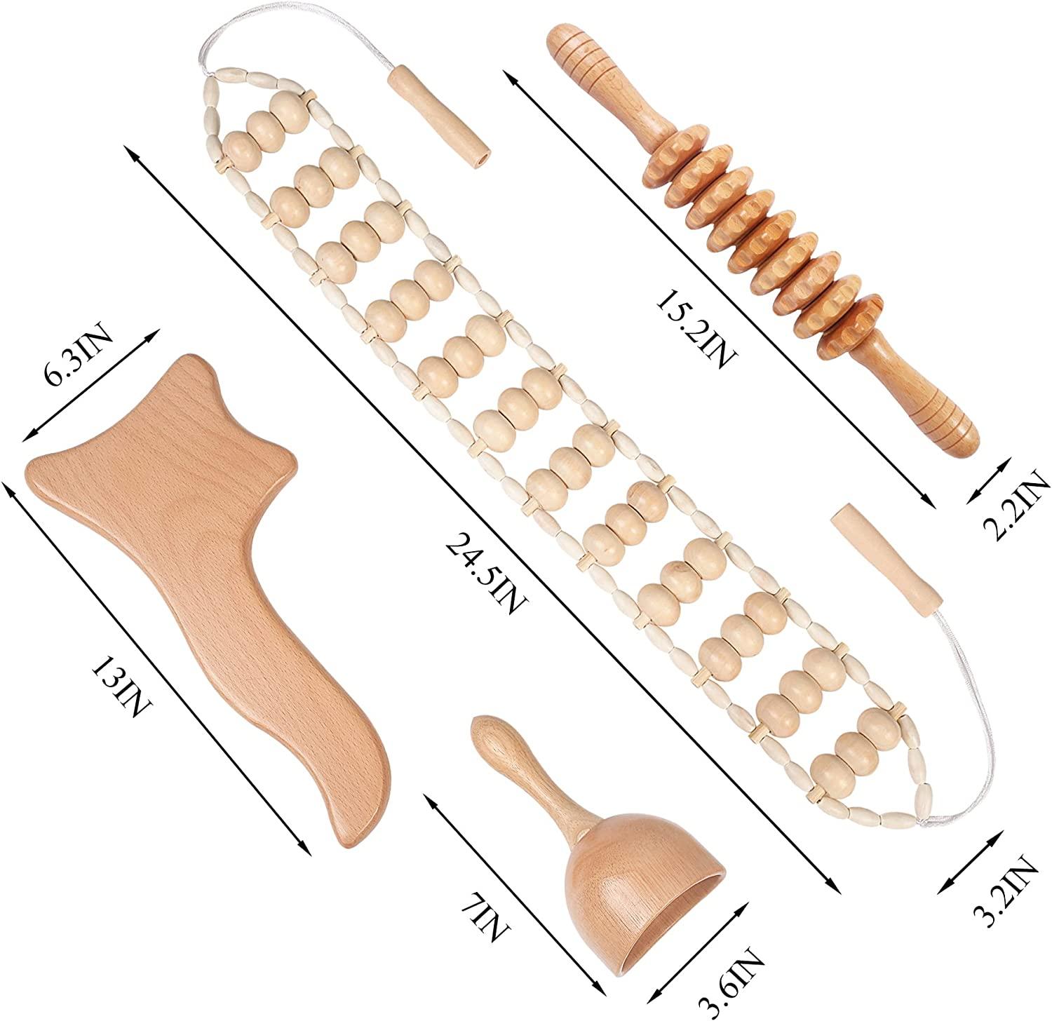 4-in-1 Maderoterapia Kit for Lymphatic Drainage, Muscle Release ...