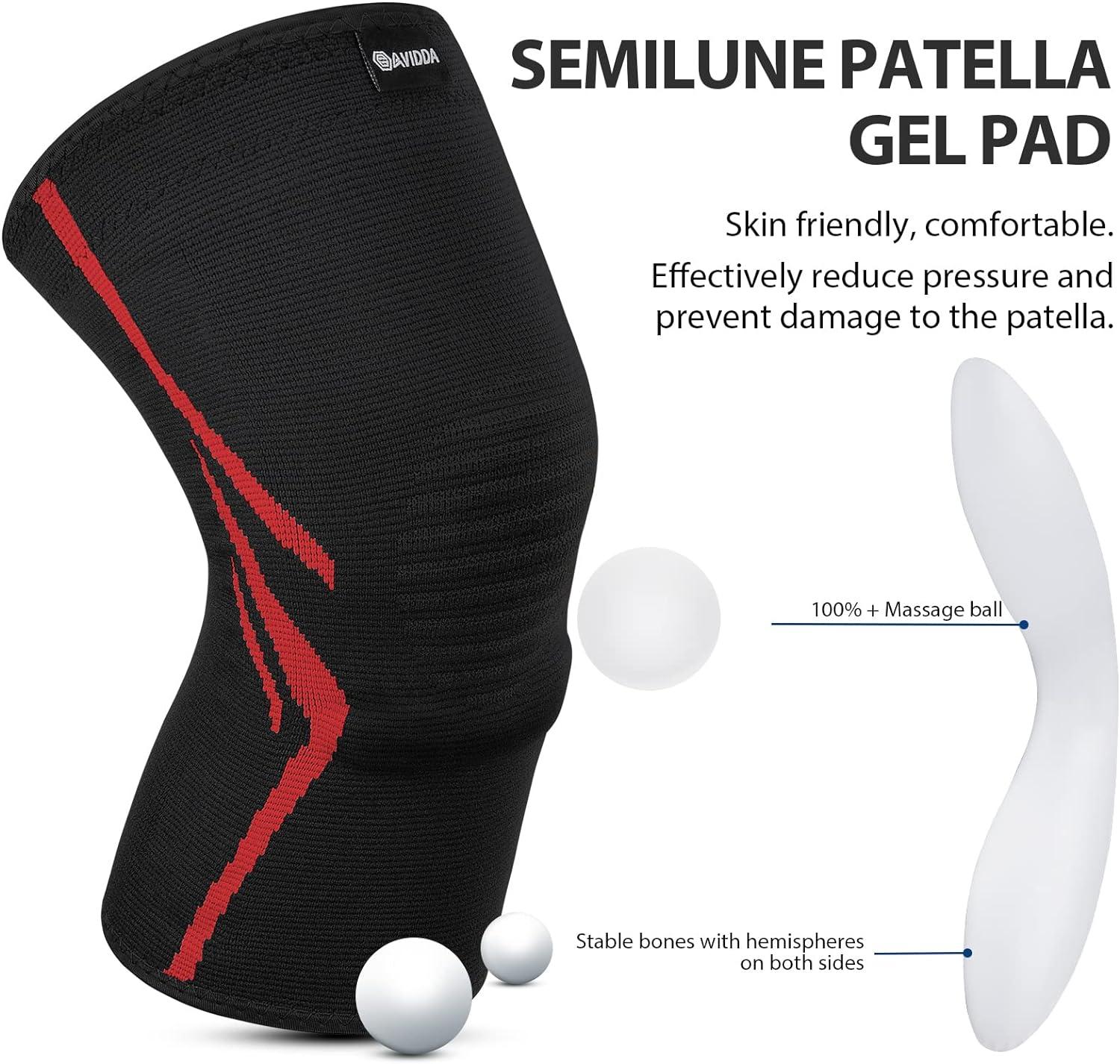 AVIDDA Knee Support Brace - Compression Sleeve for Arthritis & Joint ...