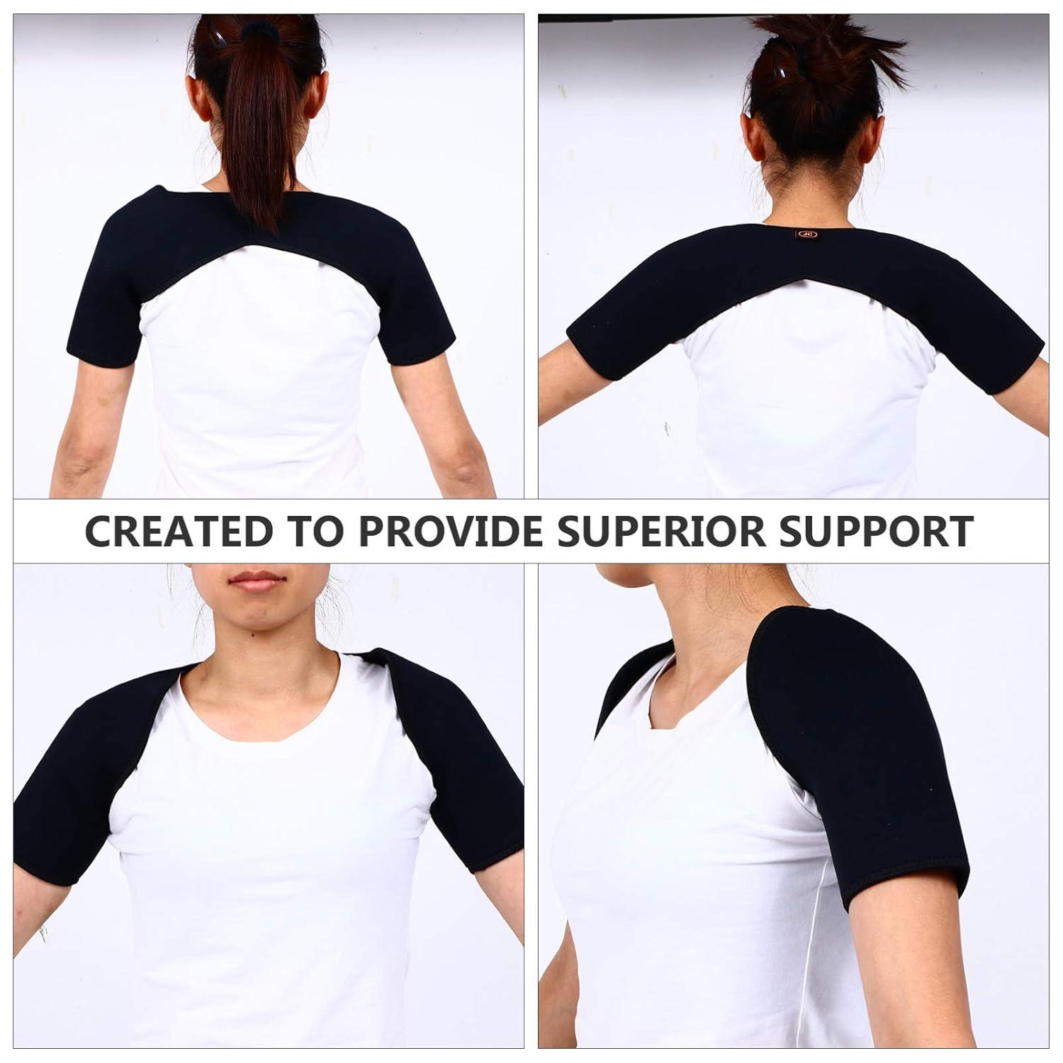 Milisten Double Shoulder Support Brace | Warm Compression Sleeve for ...