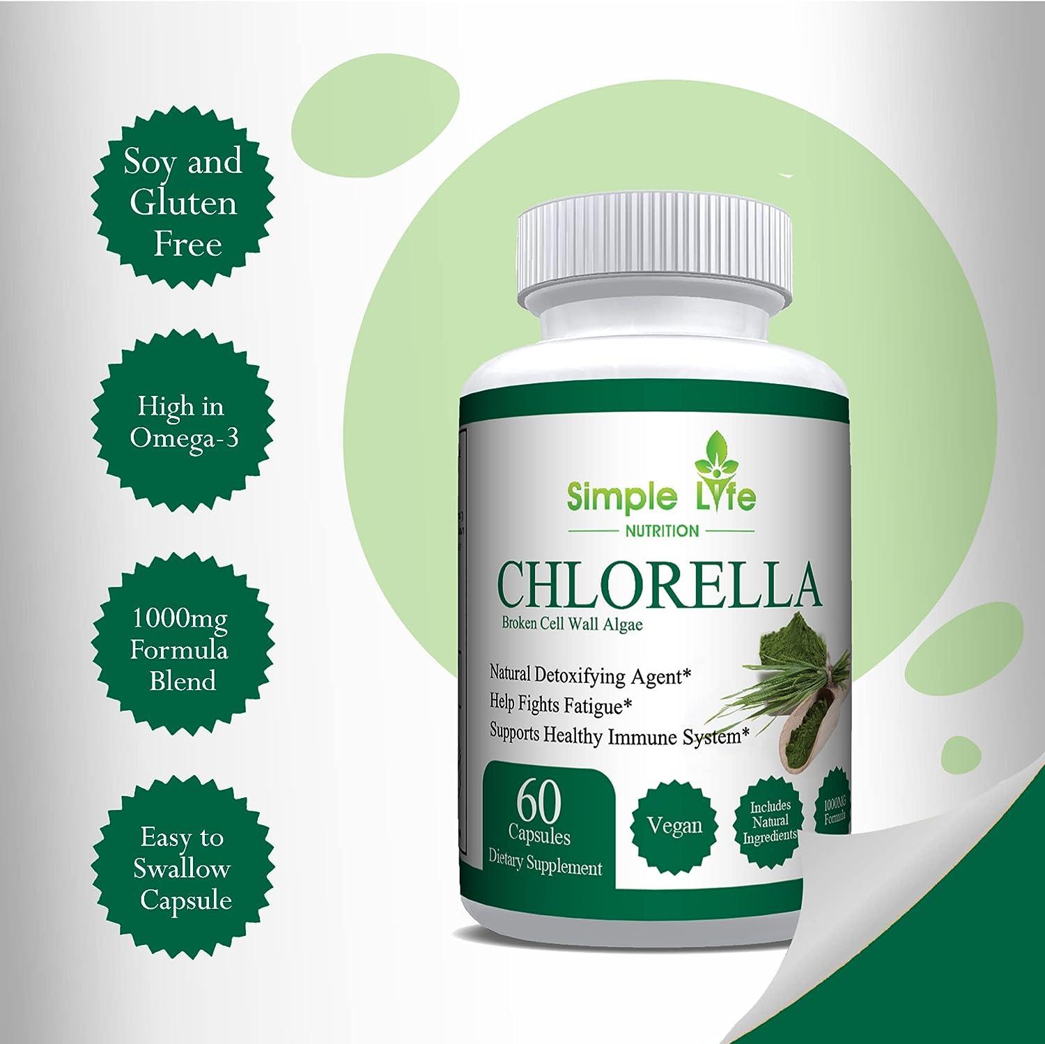 Organic Chlorella Capsules for Blood Pressure, Immunity & Cholesterol ...