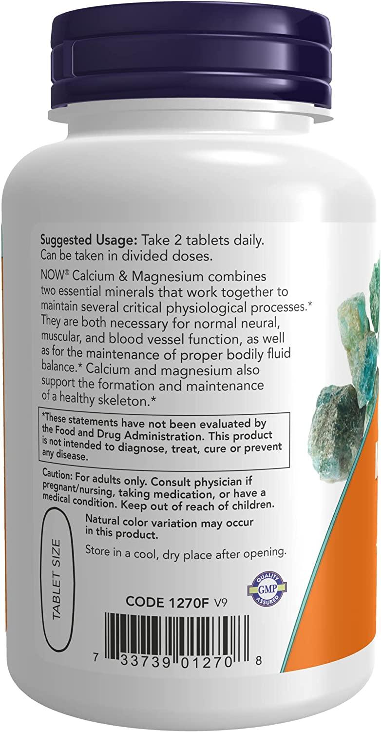 Now Supplements Calcium & Magnesium 2:1 Ratio - High Potency Bone ...