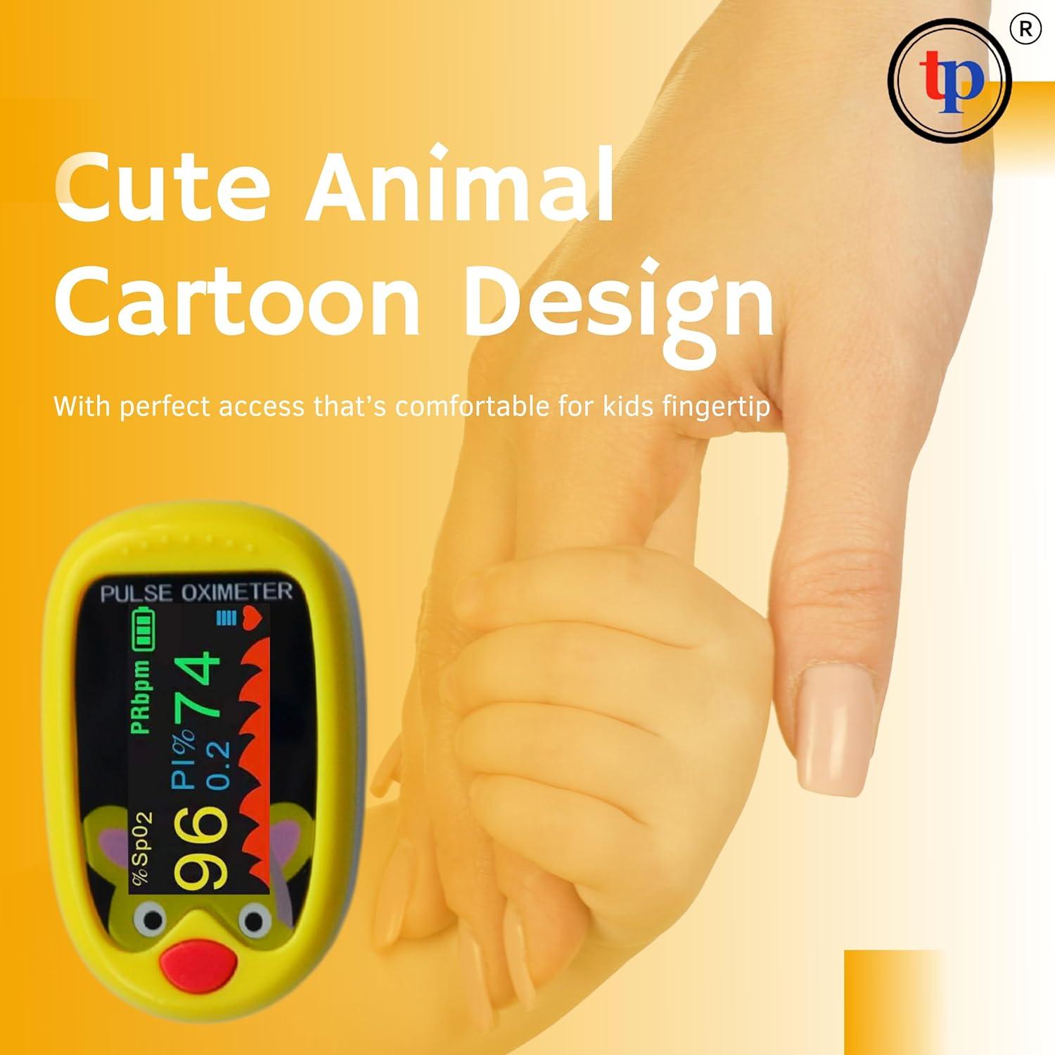Pediatric Pulse Oximeter | CE & FCC Approved | Heart Rate Stats Monitor | Kids Finger Blood ...