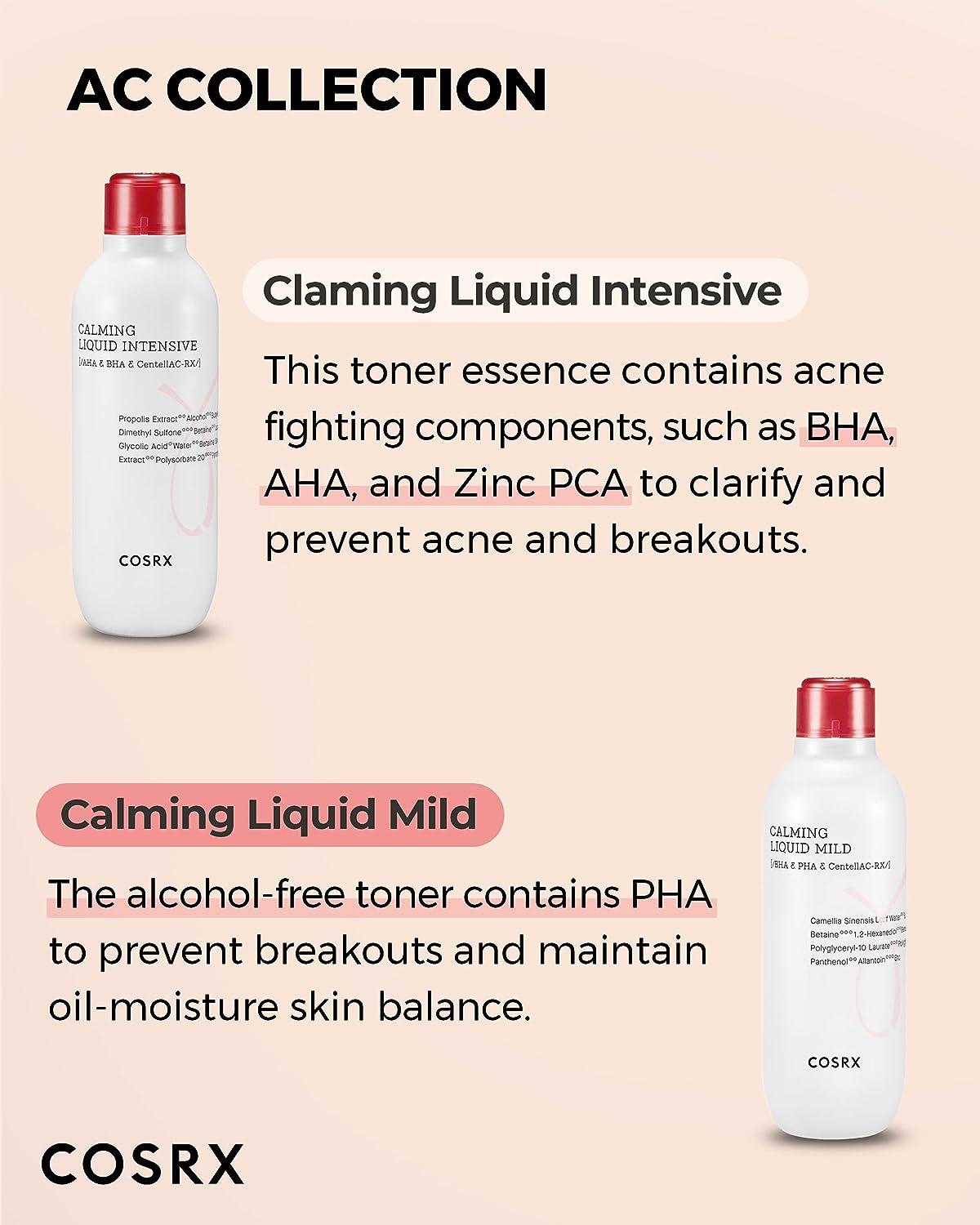 COSRX AC Collection Acne Calming Liquid Intensive 125ml | AHA BHA Toner ...