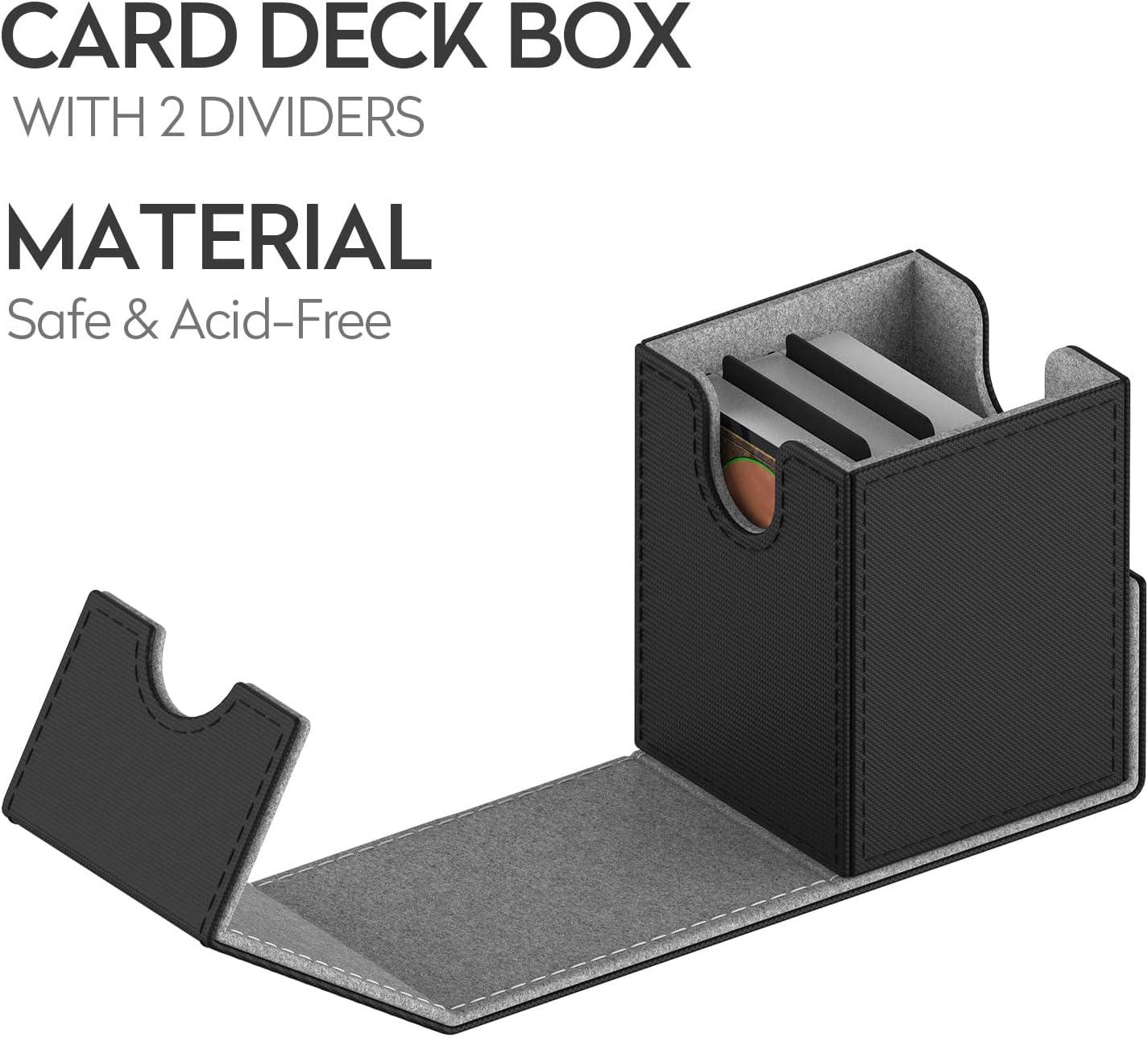 MIXPOET Commander Deck Box - Large Trading Card Case for MTG - Holds ...