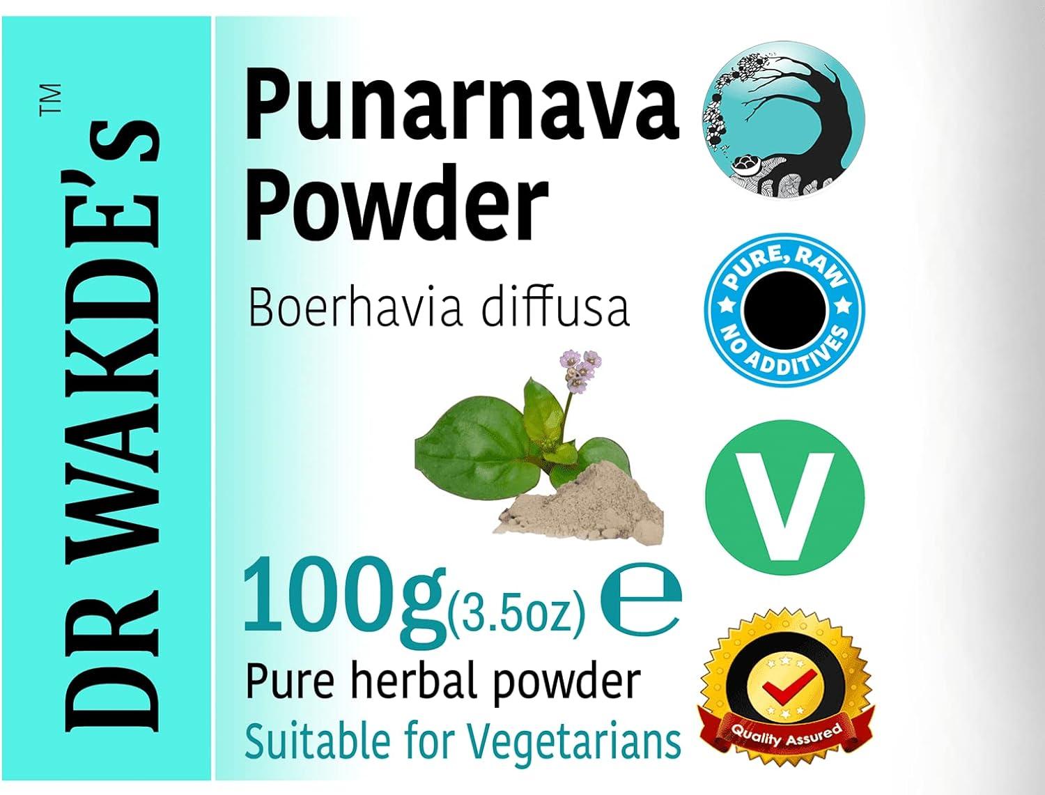 Dr. Wakde's Punarnava Powder - 100g | Pure Raw Boerhavia Diffusa Powder ...