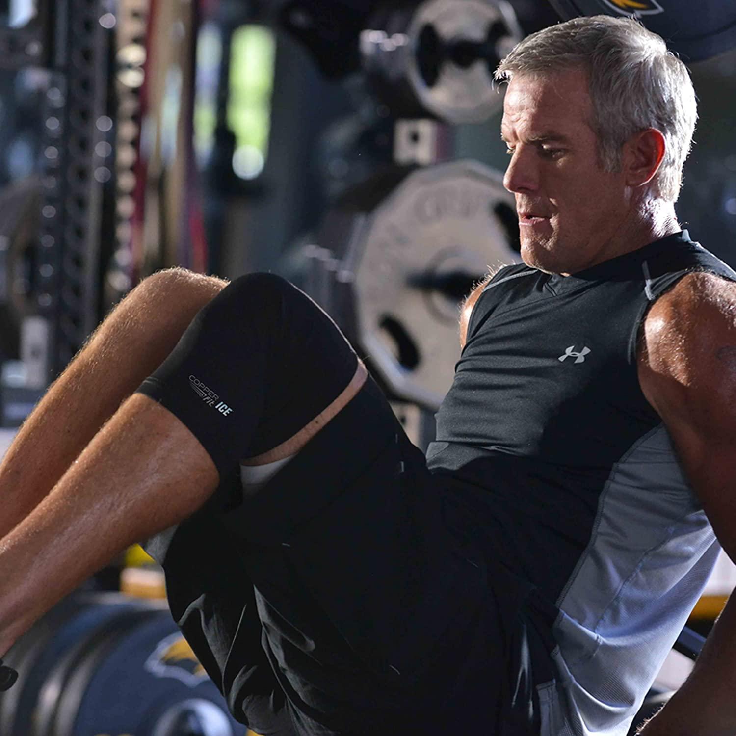 Copper Fit ICE Knee Compression Sleeve - 2XL - Menthol & CoQ10 Infused ...