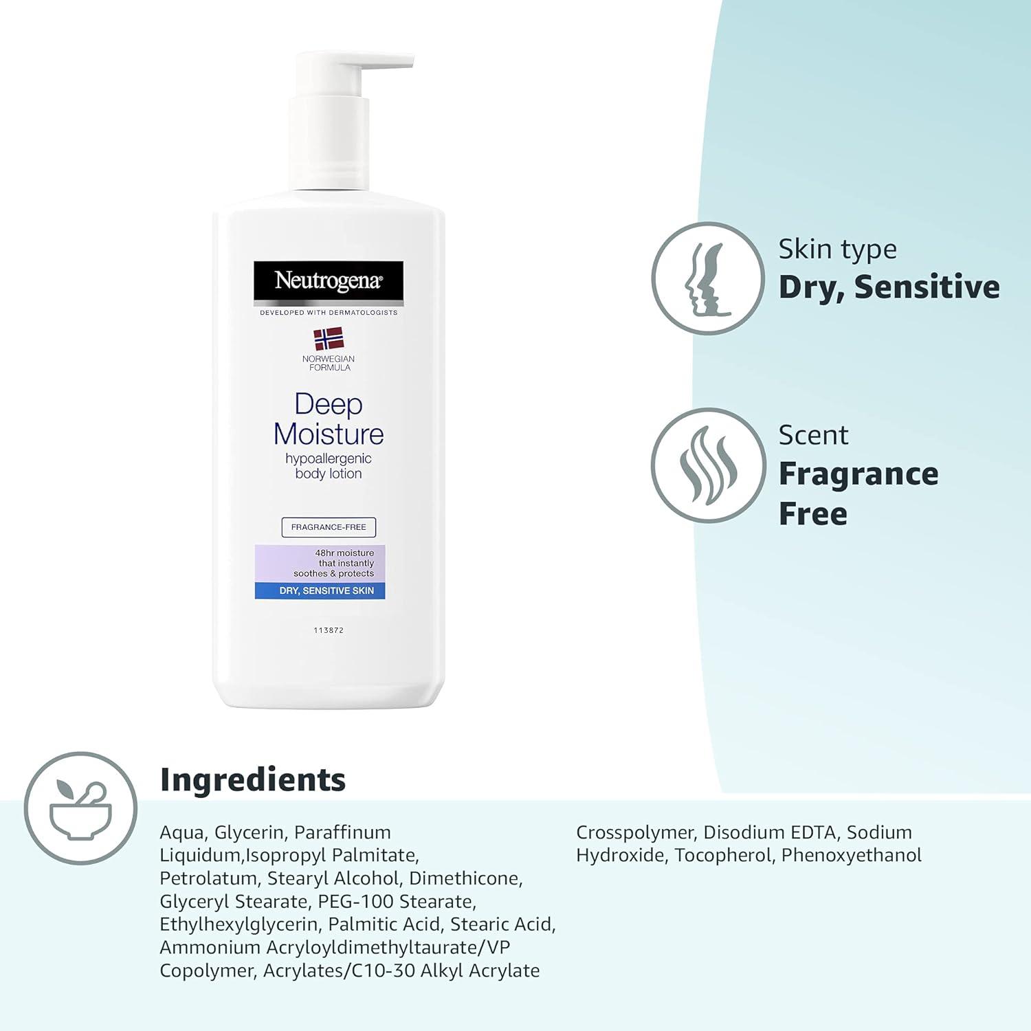 Neutrogena Norwegian Formula Deep Moisture Body Lotion for Dry and ...