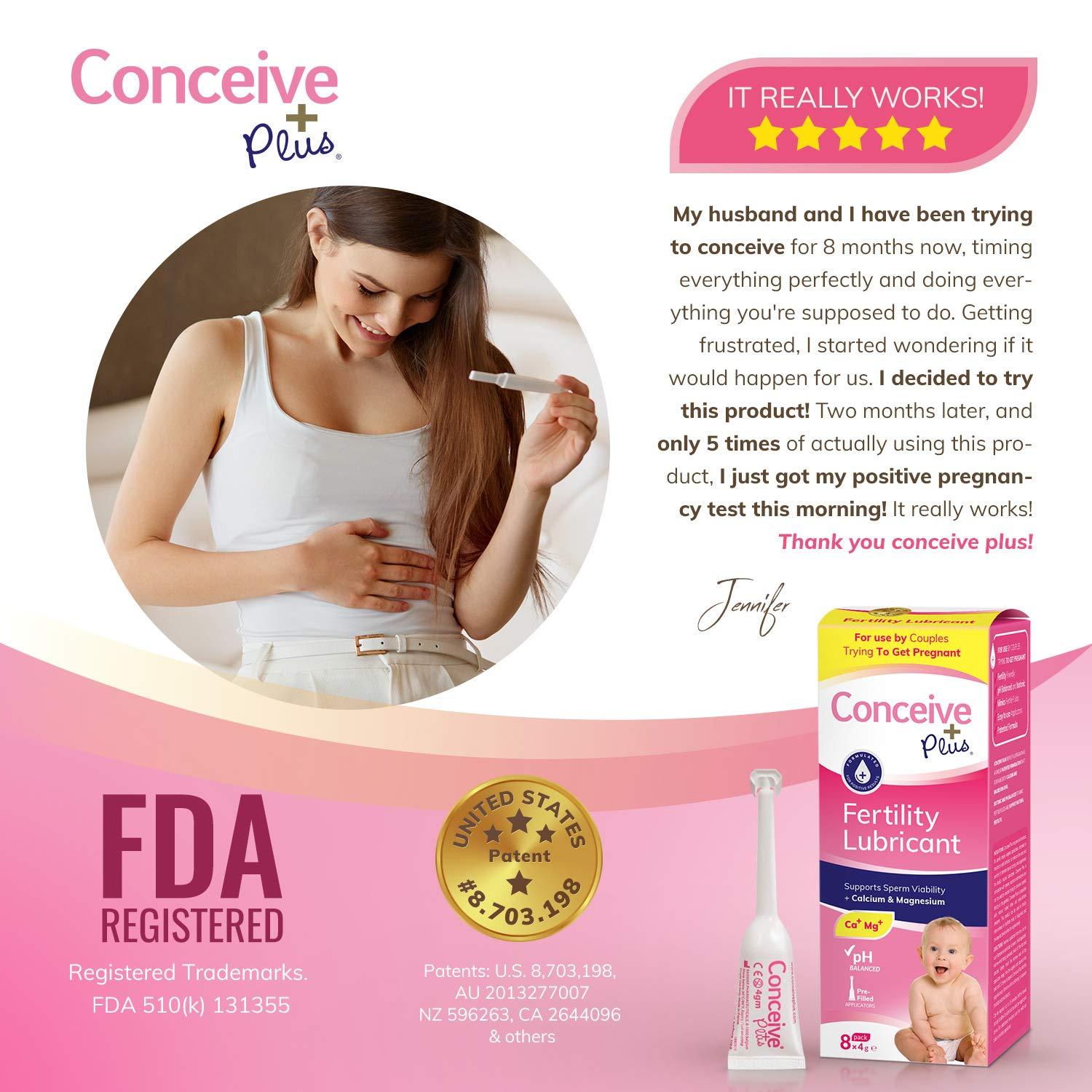 Conceive Plus Fertility Lubricant - pH Balanced Vaginal Moisturizer ...