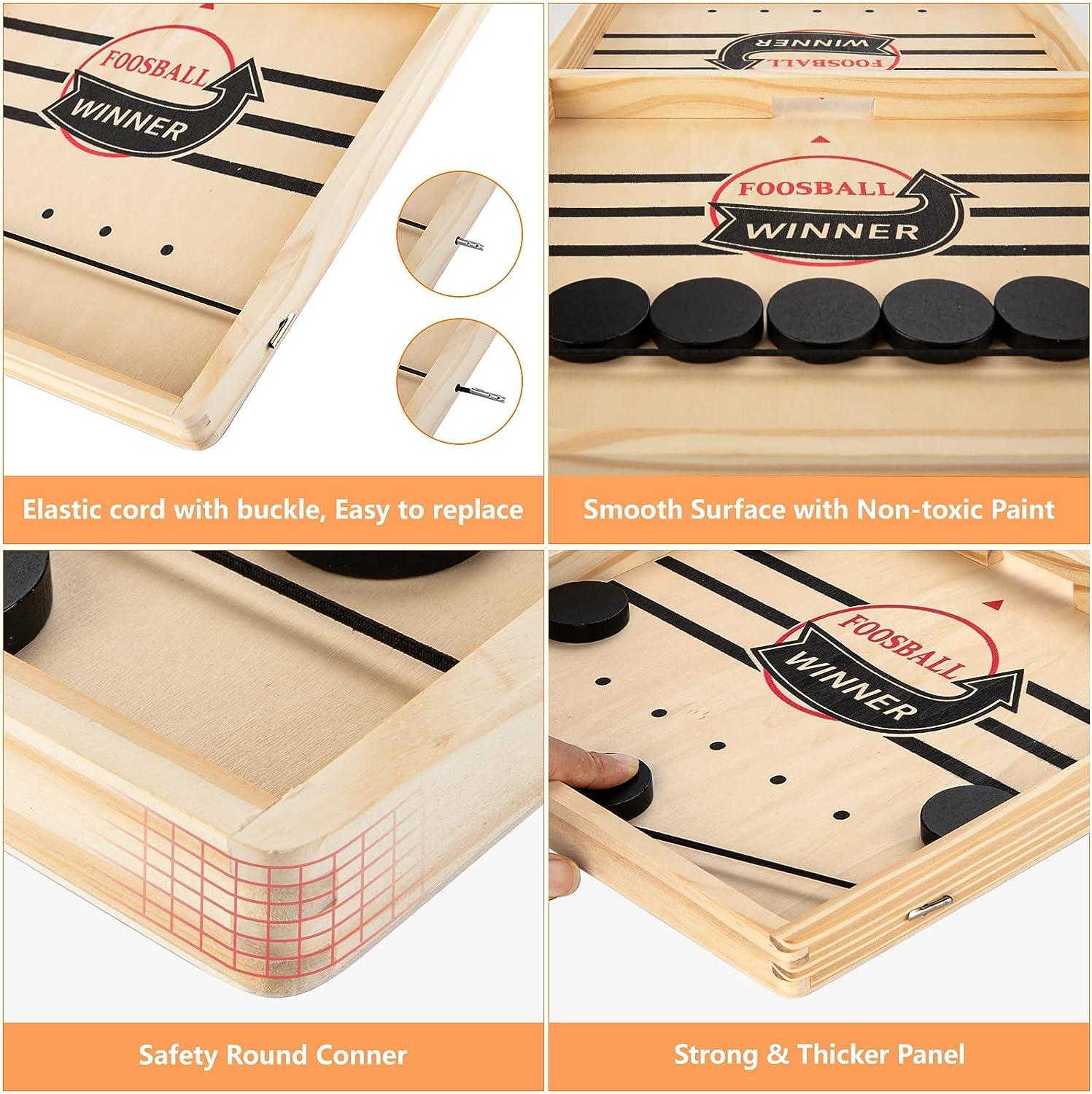 Large Sling Puck Game | Foosball Winner Board Game | Wooden Hockey ...