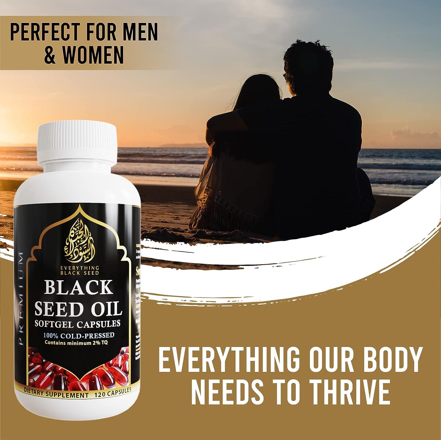 Premium Black Seed Oil Capsules 3X% Thymoquinone 1000mg (120 Capsules ...