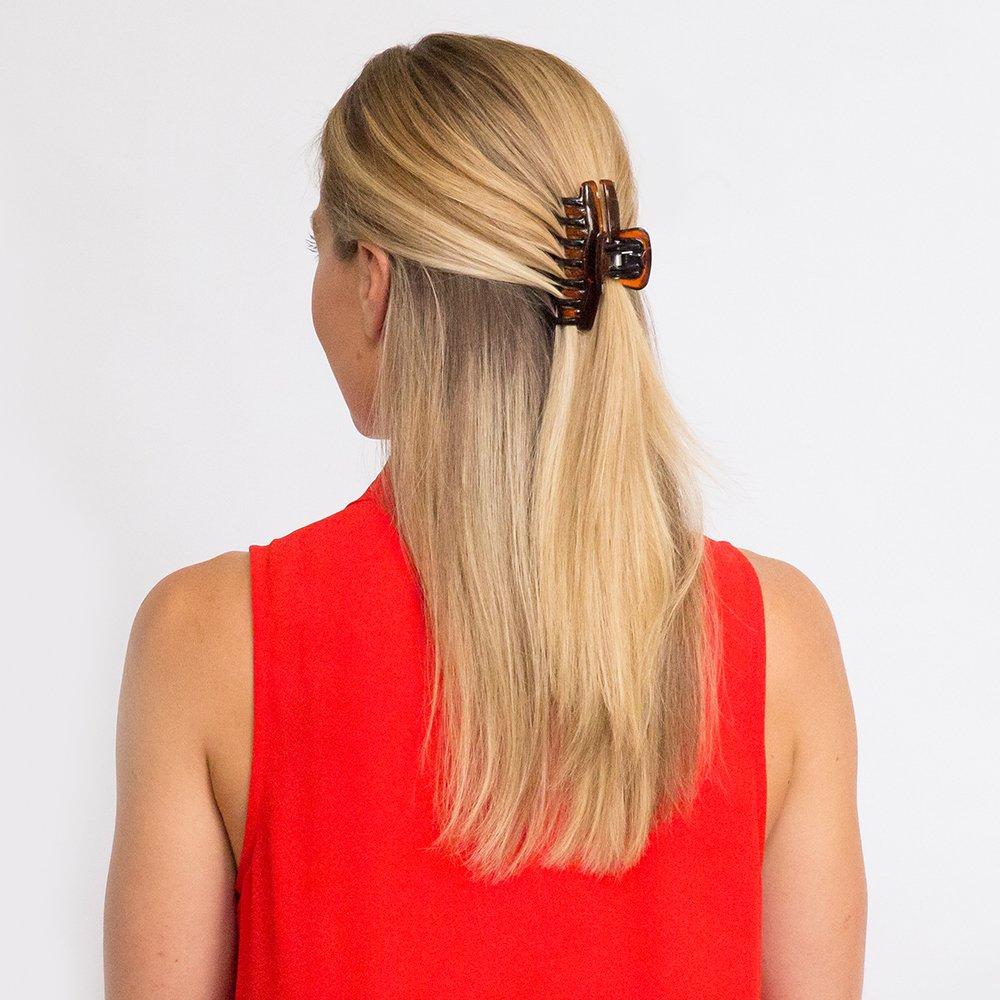 Revlon Strong Hold Hair Claw Clips Brown/Black 2 Count - Pack of 1 ...