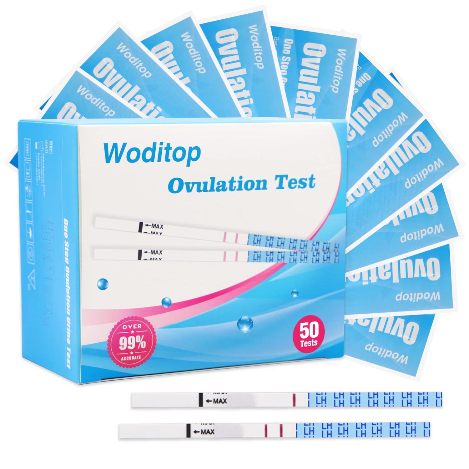 Ovulation Test Strips 50 Pack - Fertility Predictor Kit for Fast Home ...