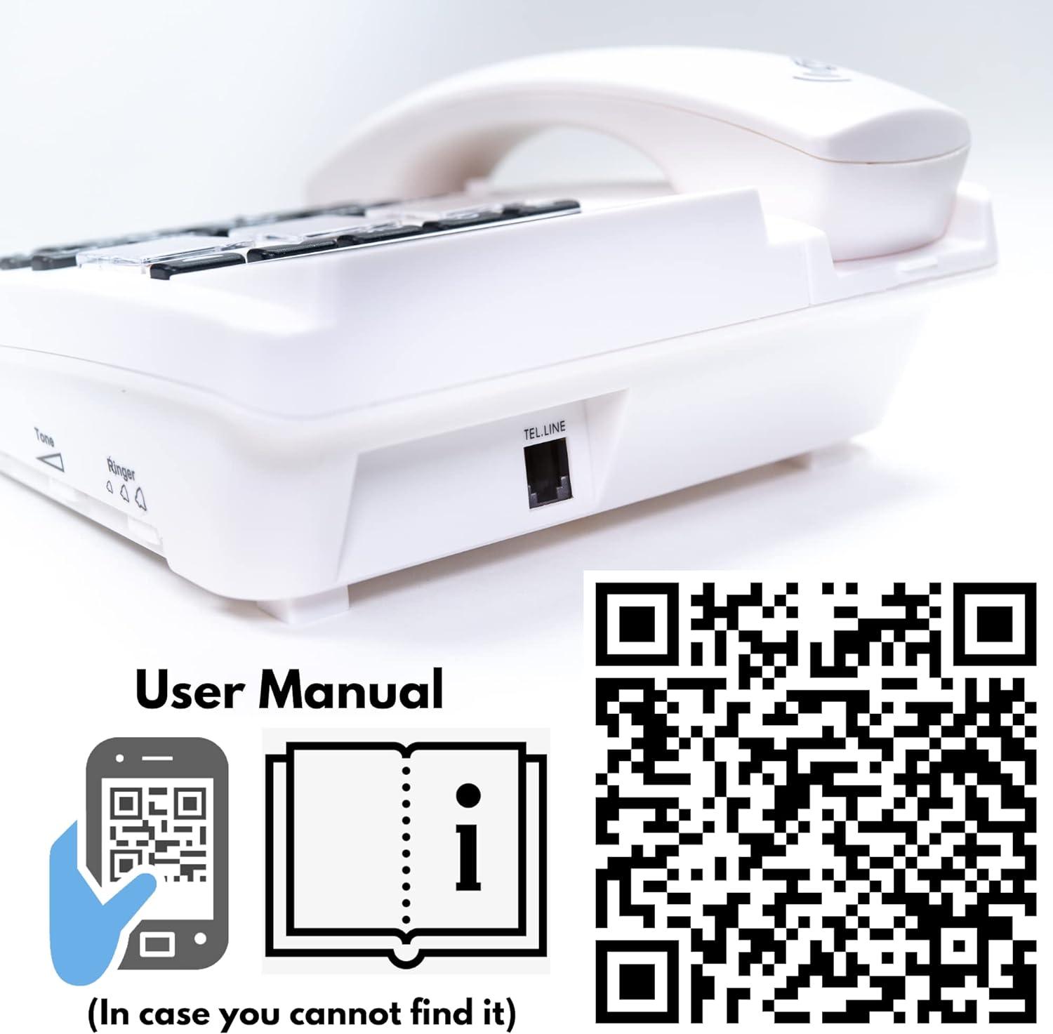 VOCA Big Button Phone for Elderly | CP130 Amplified Telephone with Caller ID Display | Hearing ...