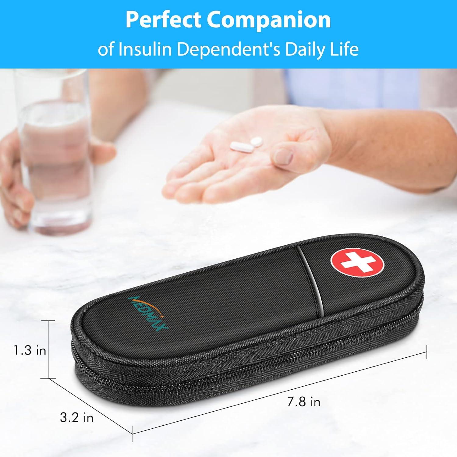 MEDMAX Insulin Cooler Travel Case with 2 Ice Packs - Portable Water ...