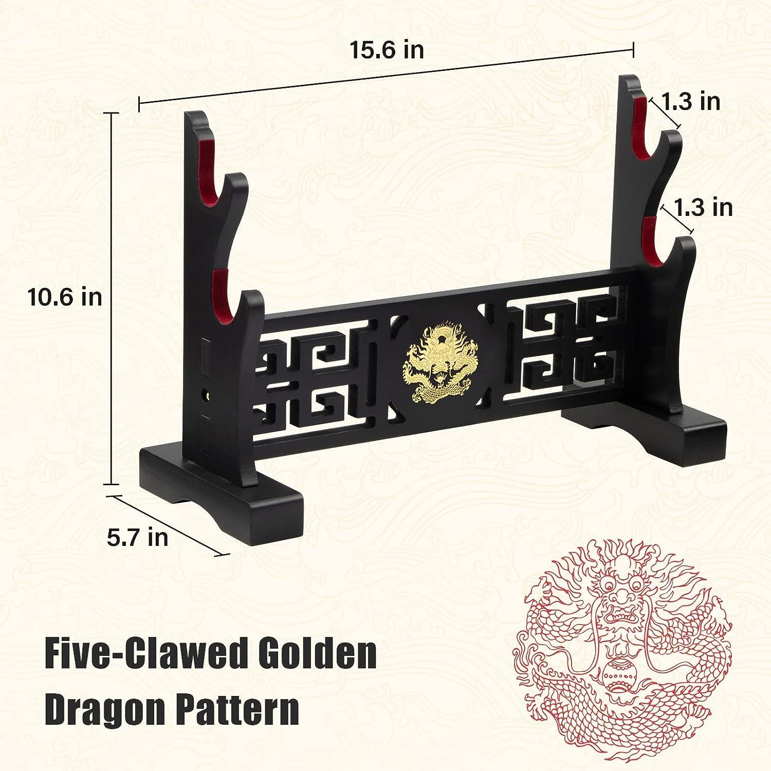 Ekkhysis 2-Tier Sword Stand Holder for Katana, Samurai Sword, Rapier ...