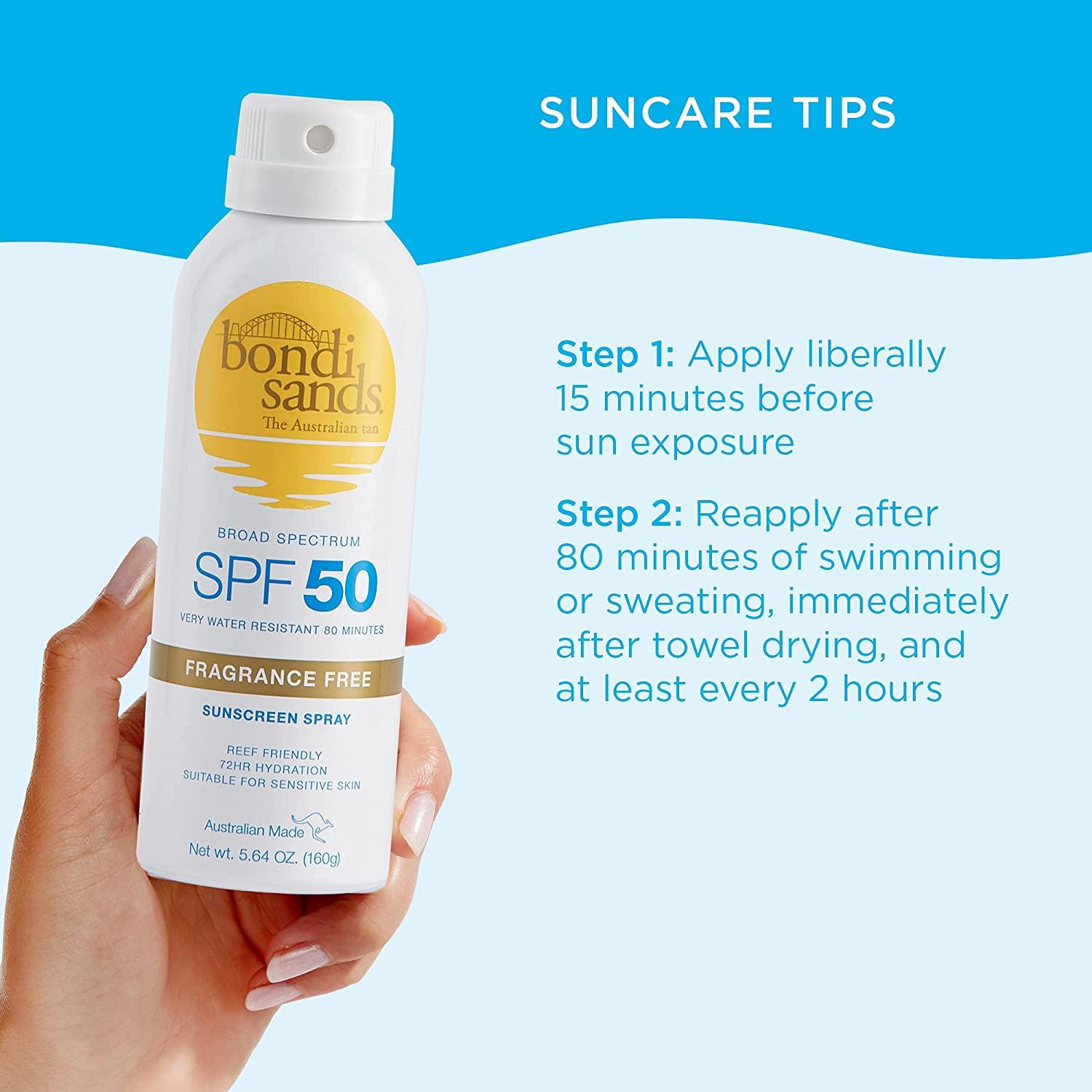 Bondi Sands SPF 50 Fragrance-Free Sunscreen Aerosol Mist | Broad ...