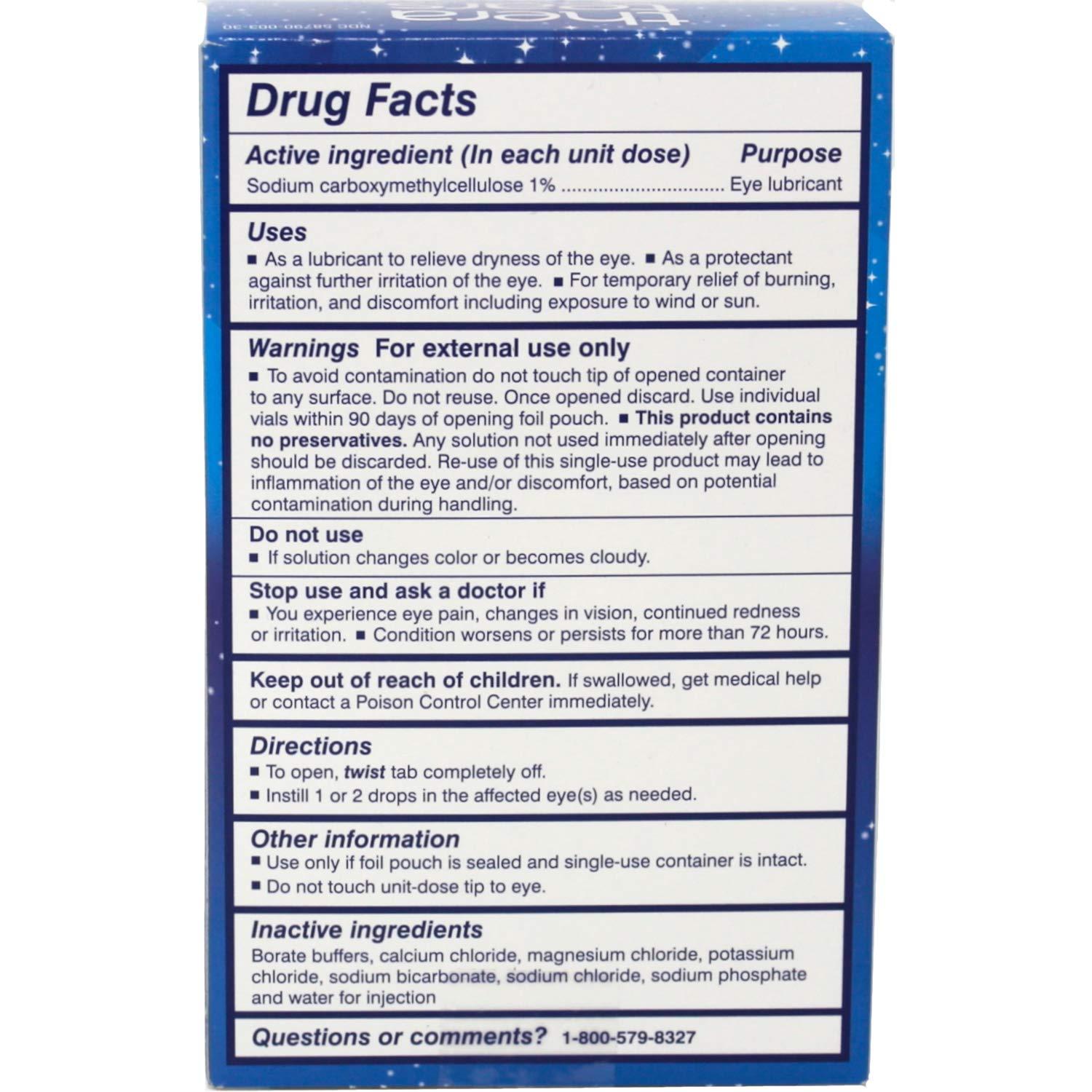 TheraTears Liquid Gel Nighttime Dry Eye Therapy - 30 Single-Use Vials ...