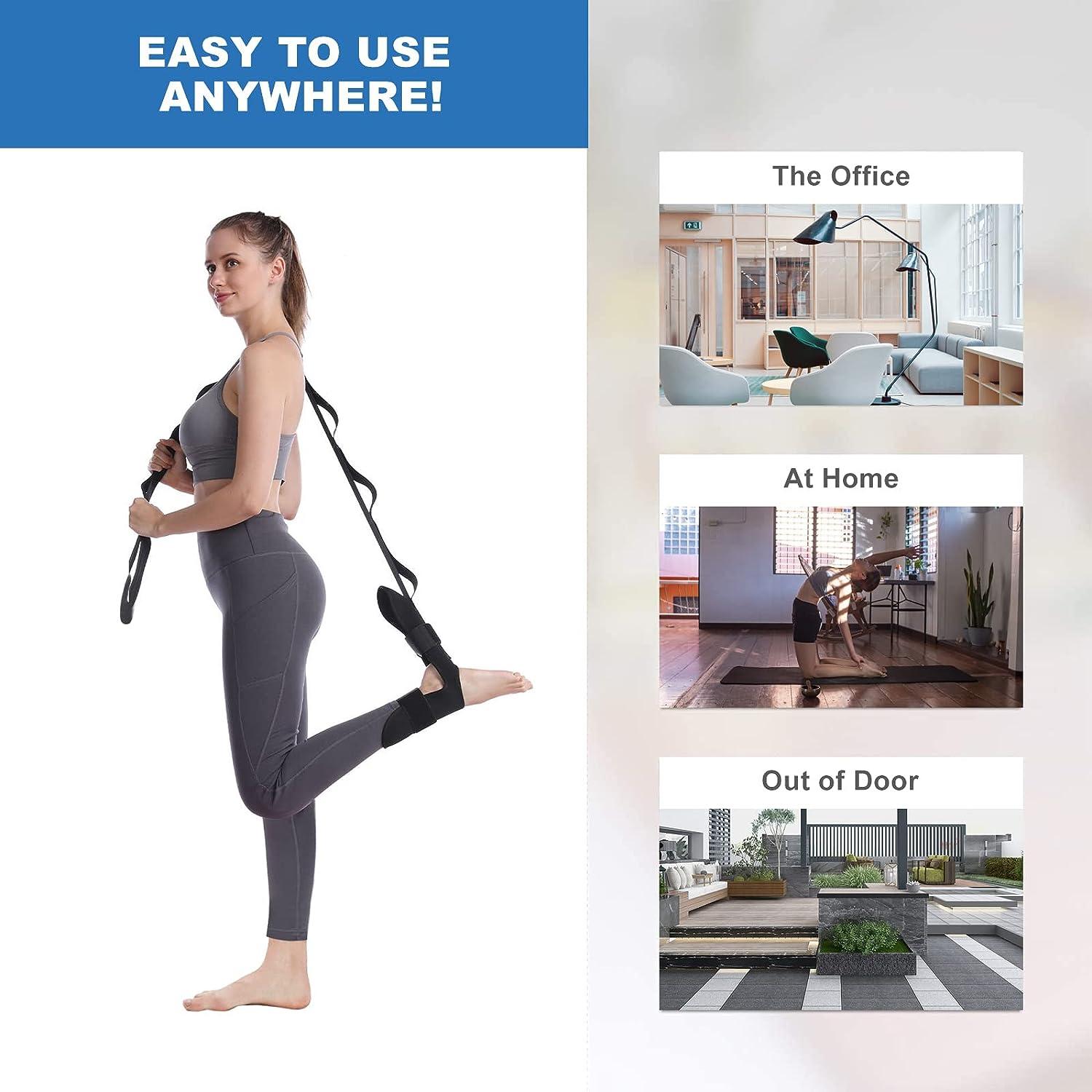 Plantar Fasciitis Relief: Foot and Calf Stretcher with Yoga Strap for ...