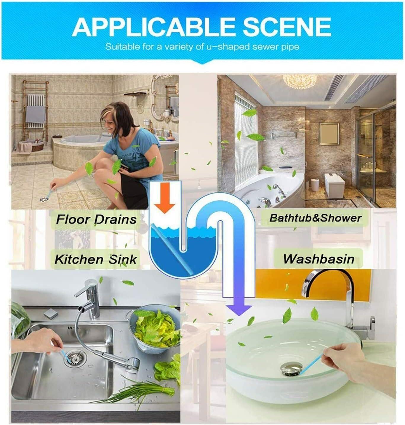 DRAIN STICKS FOR UNBLOCKING - 12 Pack - Enzyme Foam Pipe Cleaner ...