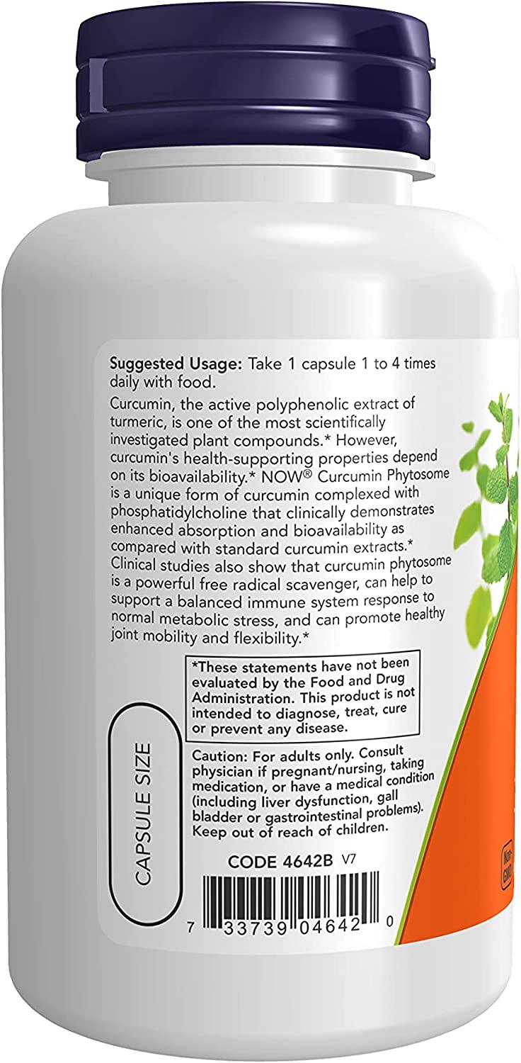 Buy Now Foods Curcumin Phytosome 60 Veg Capsules - Powerful Antioxidant ...