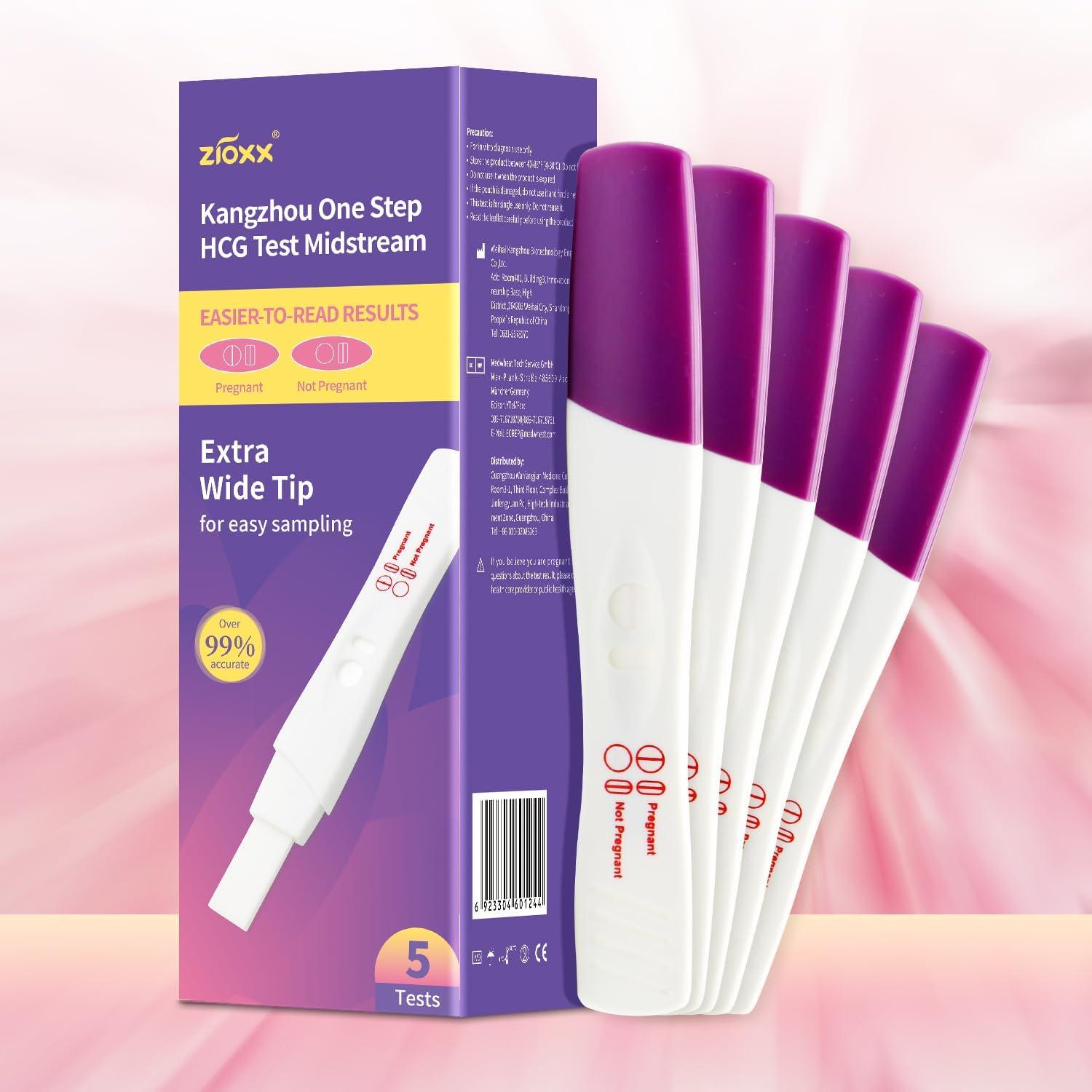 Zioxx One Step Pregnancy Test Early Result hCG Midstream Test Kits ...