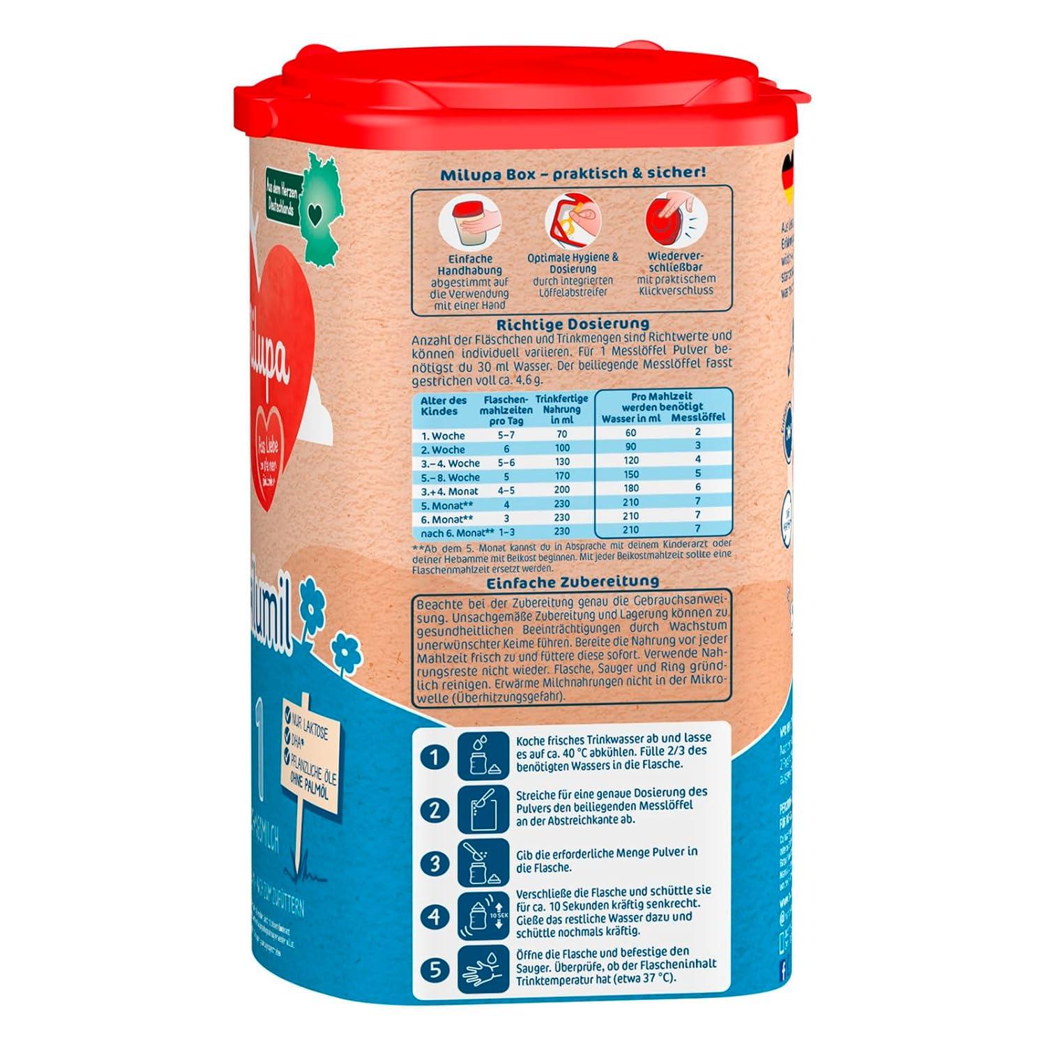 Milupa Milumil 1 Baby Milk Powder | 800g | Nutrient-Rich Formula from ...