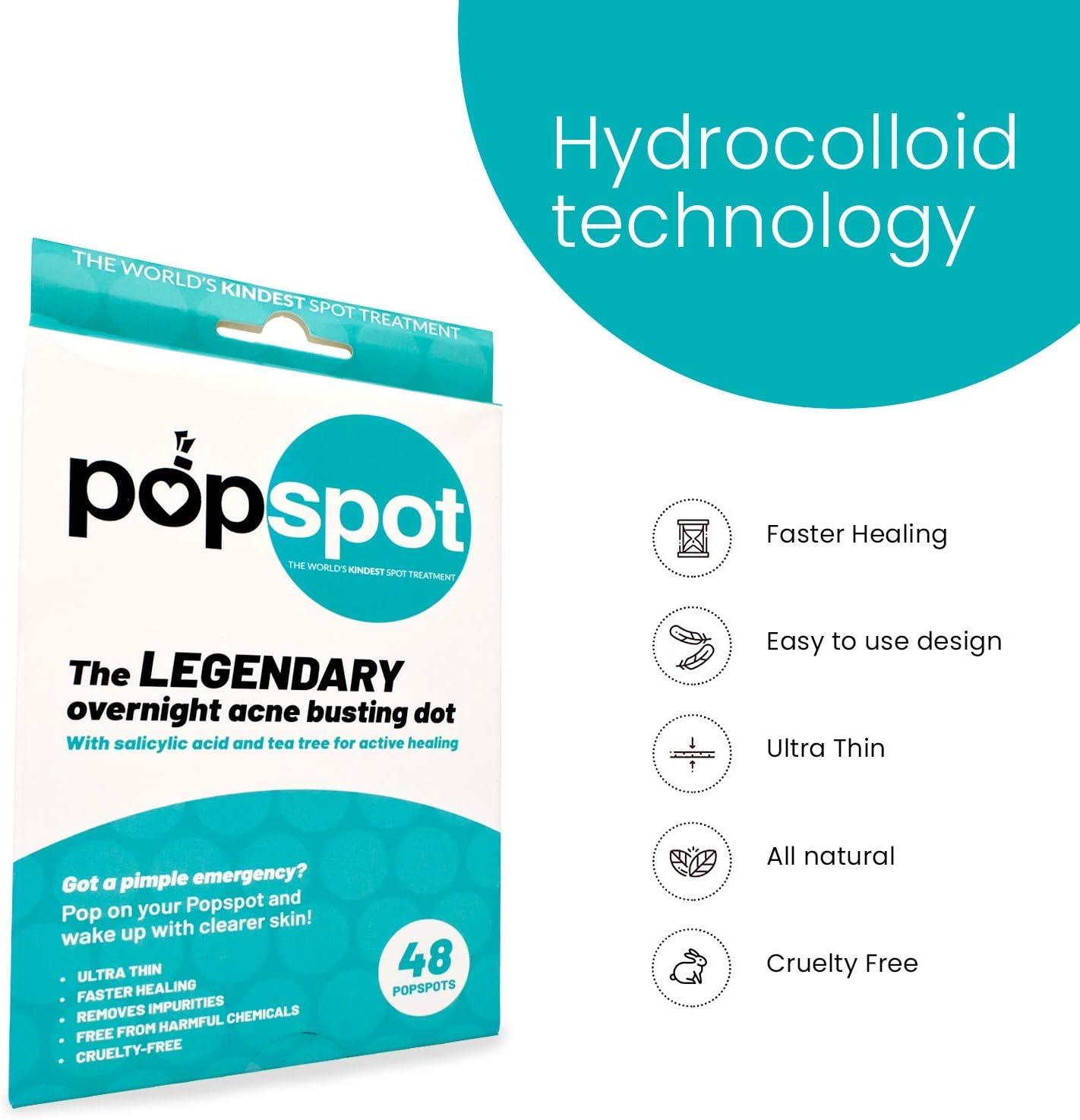 POPSPOT Hydrocolloid Acne Pimple Patch Stickers - Fast Relief for ...