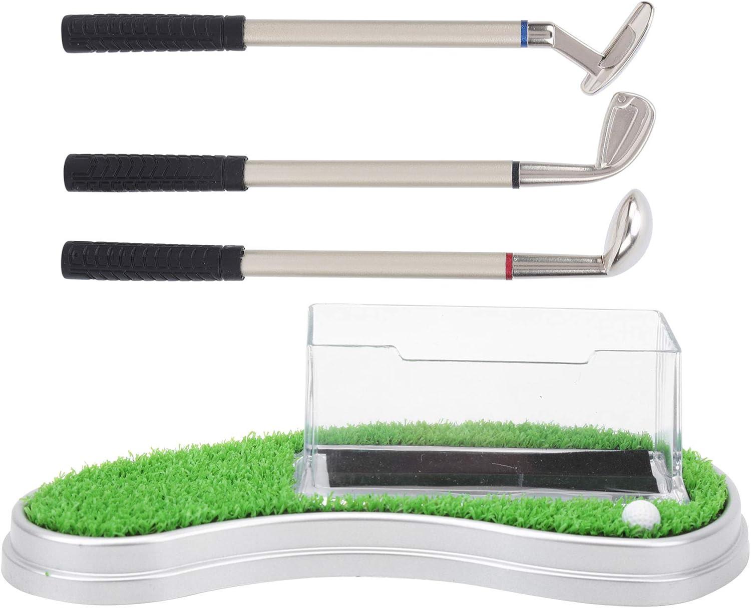 Keenso Desktop Golf Pen Set - Mini Golf Club Pen Holder with Clock ...