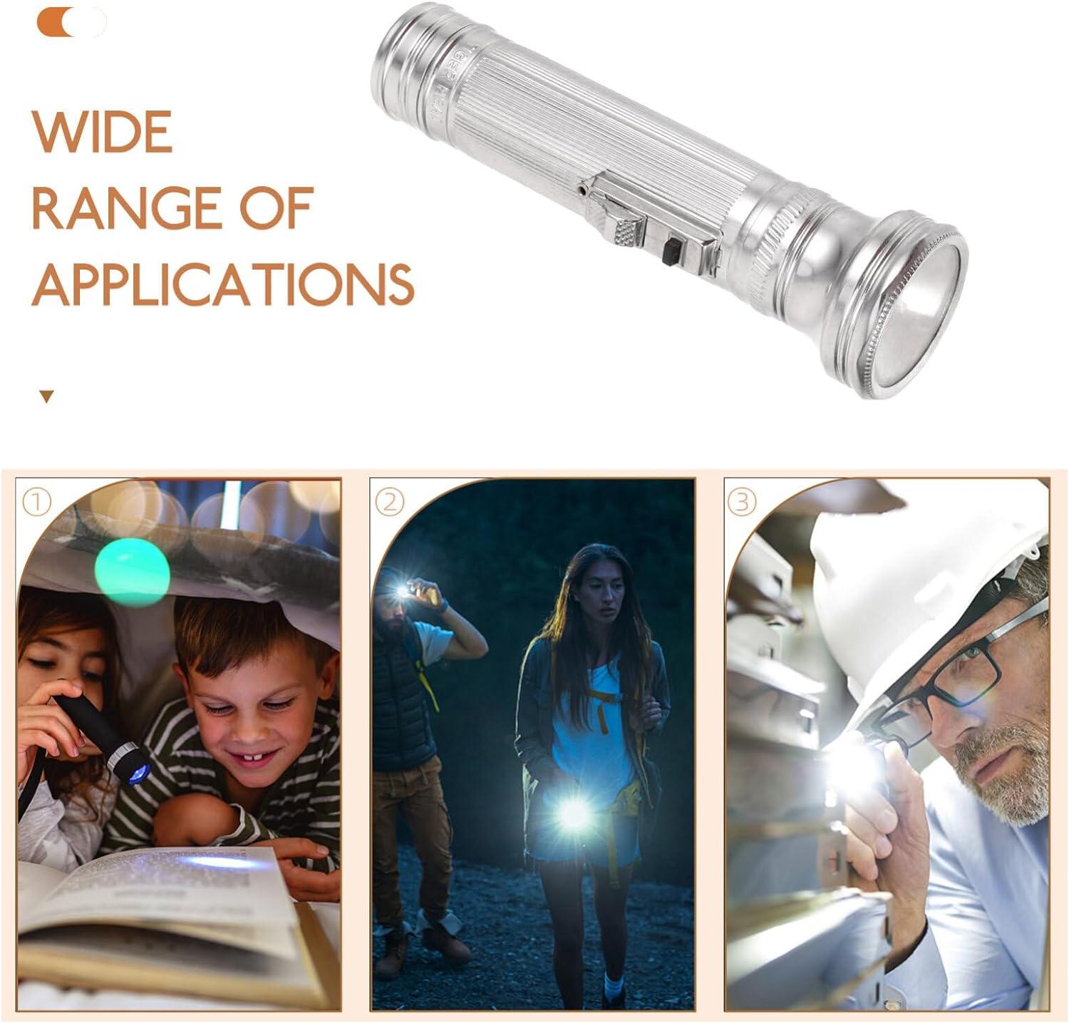 Housoutil Old-Fashioned Flashlight Small Flashlight LED 80s Big ...