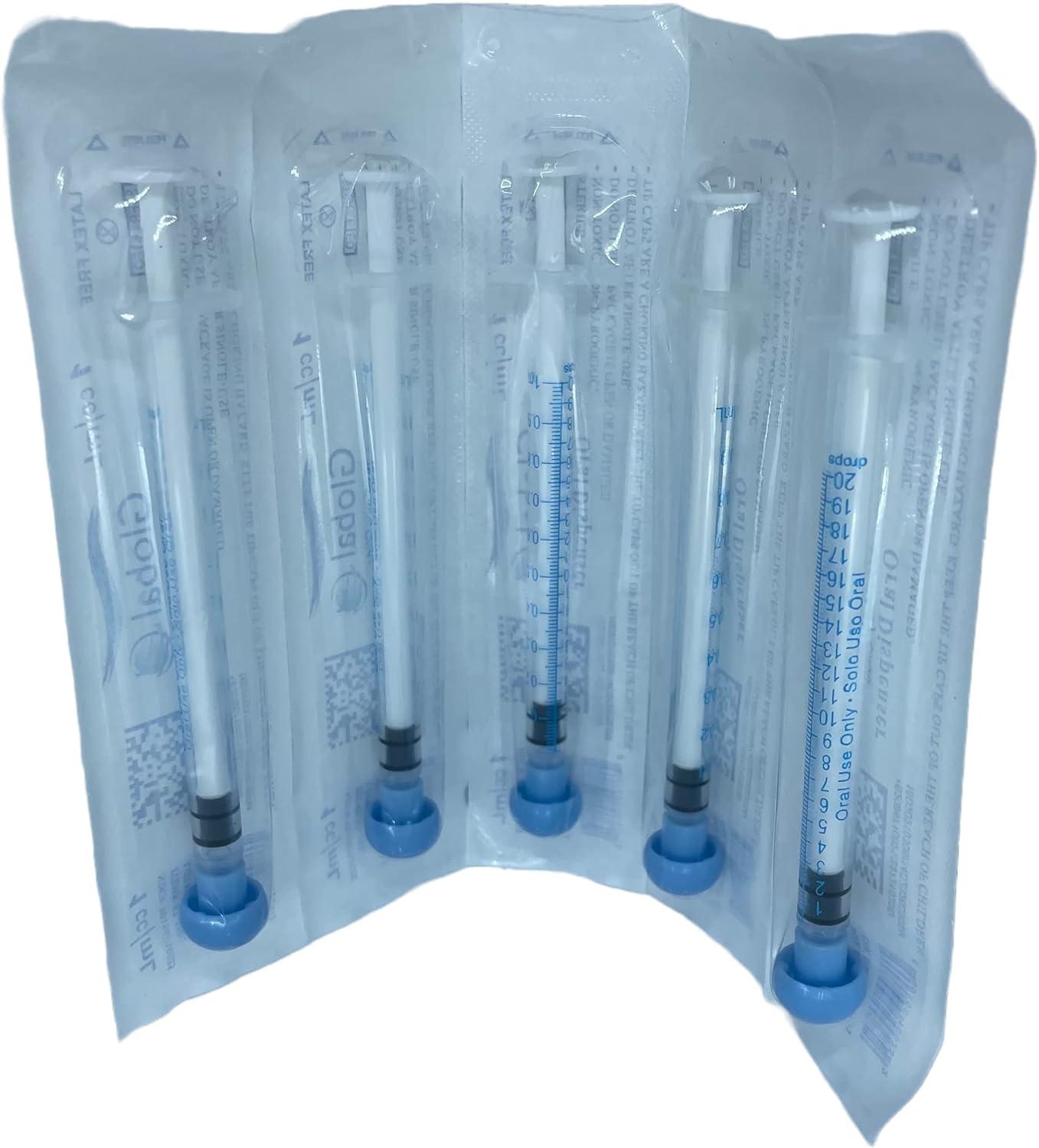 Easy Glide 1ml 1cc Oral Syringe Sterile Caps Included Great for Oral ...