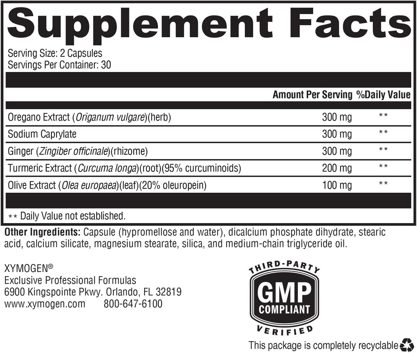 XYMOGEN Candicidal - Natural Support for Healthy Microbial Balance - 60 ...