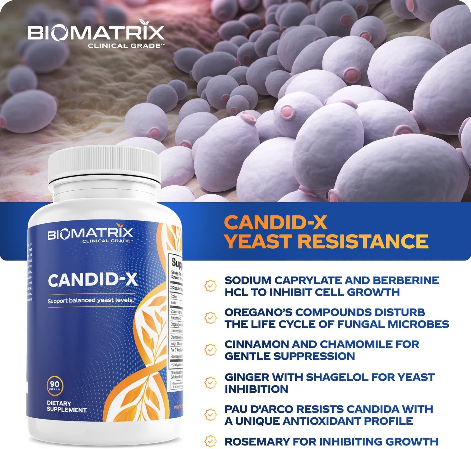 Candid-X Candida Cleanse Support | 90 Capsules for Balanced Yeast, Oregano & Sodium Caprylate ...