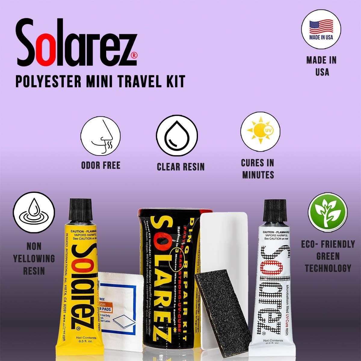 Solarez Polyester Mini Travel Kit Surfboard Ding Repair - Paddle Board Wakeboard Repair Kit ...