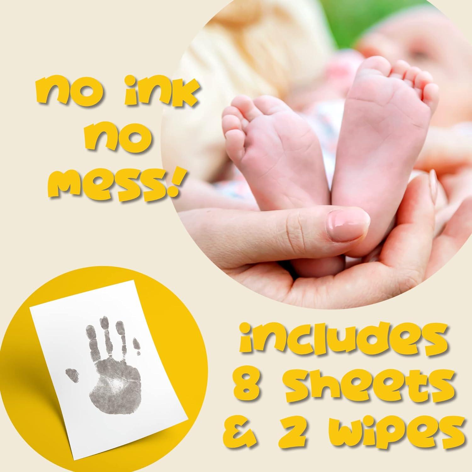 Inkless Baby Hand and Footprint Kit - Newborn Handprint Kit with 8 ...