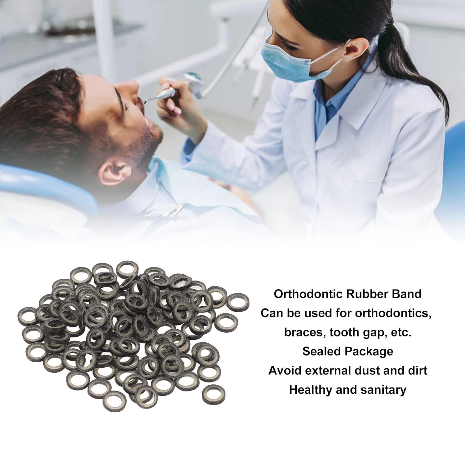 Orthodontic Rubber Bands - 500 Pieces 1/8 Inch Black - Professional ...