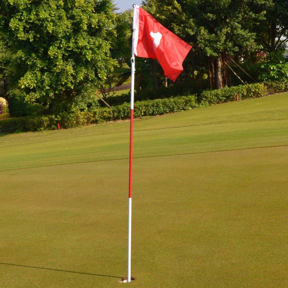 Boshen 1 Set/2 Set Golf Flagstick Practice Golf Putting Green Flags ...