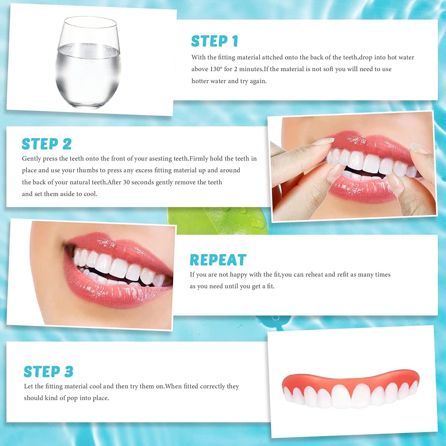 Shop Gimly 2 Pairs Of False Teeth Veneers Natural Dental Repair For