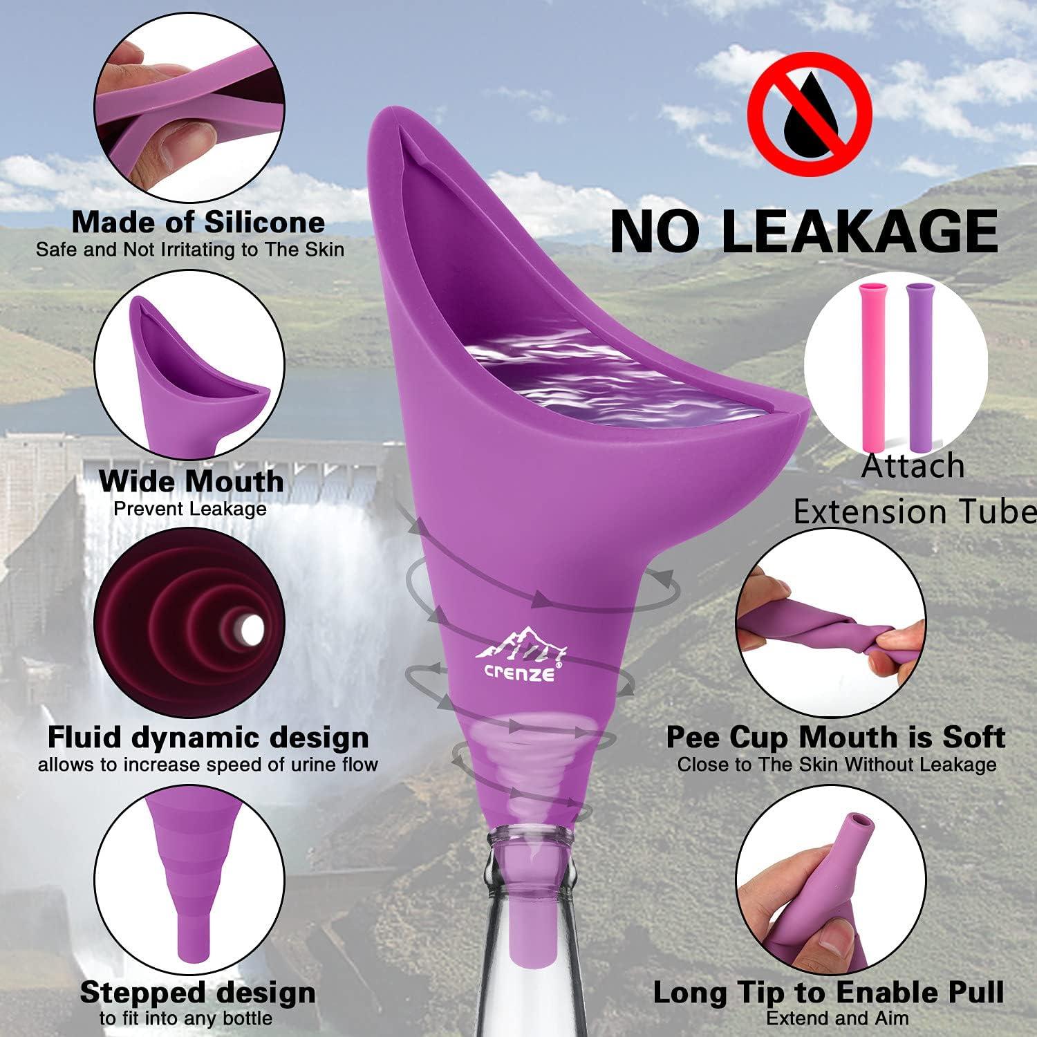 Rquite Female Urination Device - Portable Silicone Funnel for Women to Stand and Pee - Ideal for ...