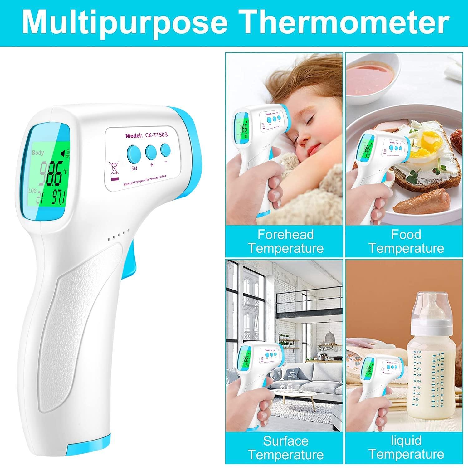 Infrared Forehead Thermometer - Digital Temperature Reader for Adults ...