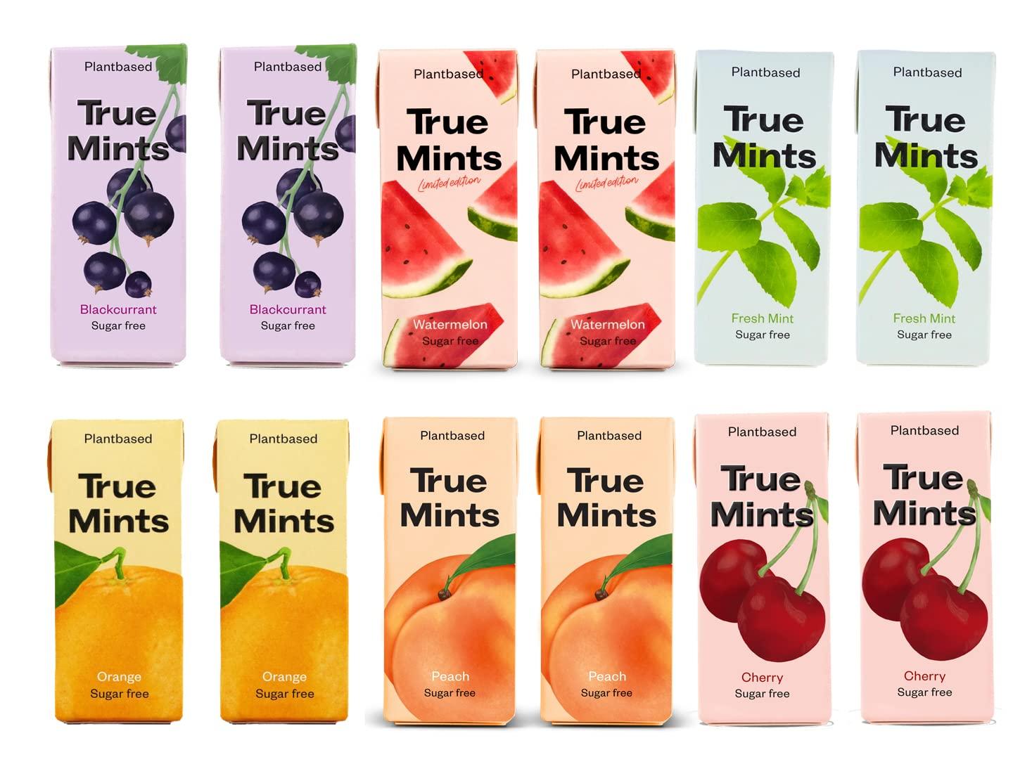 True Mints MIXED 6 Flavours (12-pack) - Sugar Free Mints - Xylitol ...