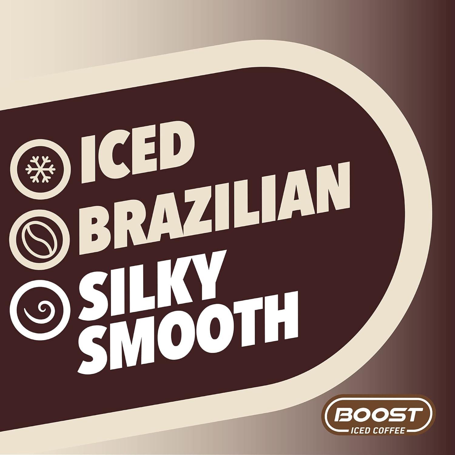 Boost Iced Coffee Mocha 12 x 250ml: Rich Cold Brew with Cocoa & Milk