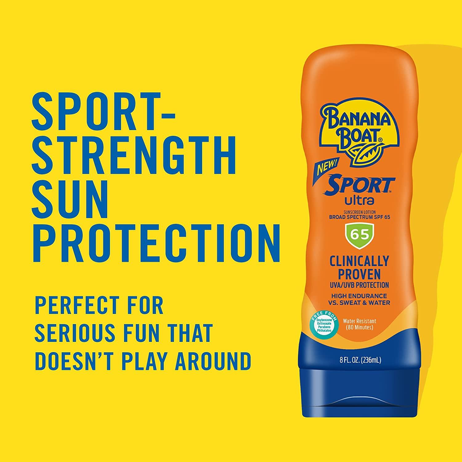 Banana Boat Sport Ultra Sunscreen Lotion SPF 65 8oz SPF 65/Lotion | Buy ...