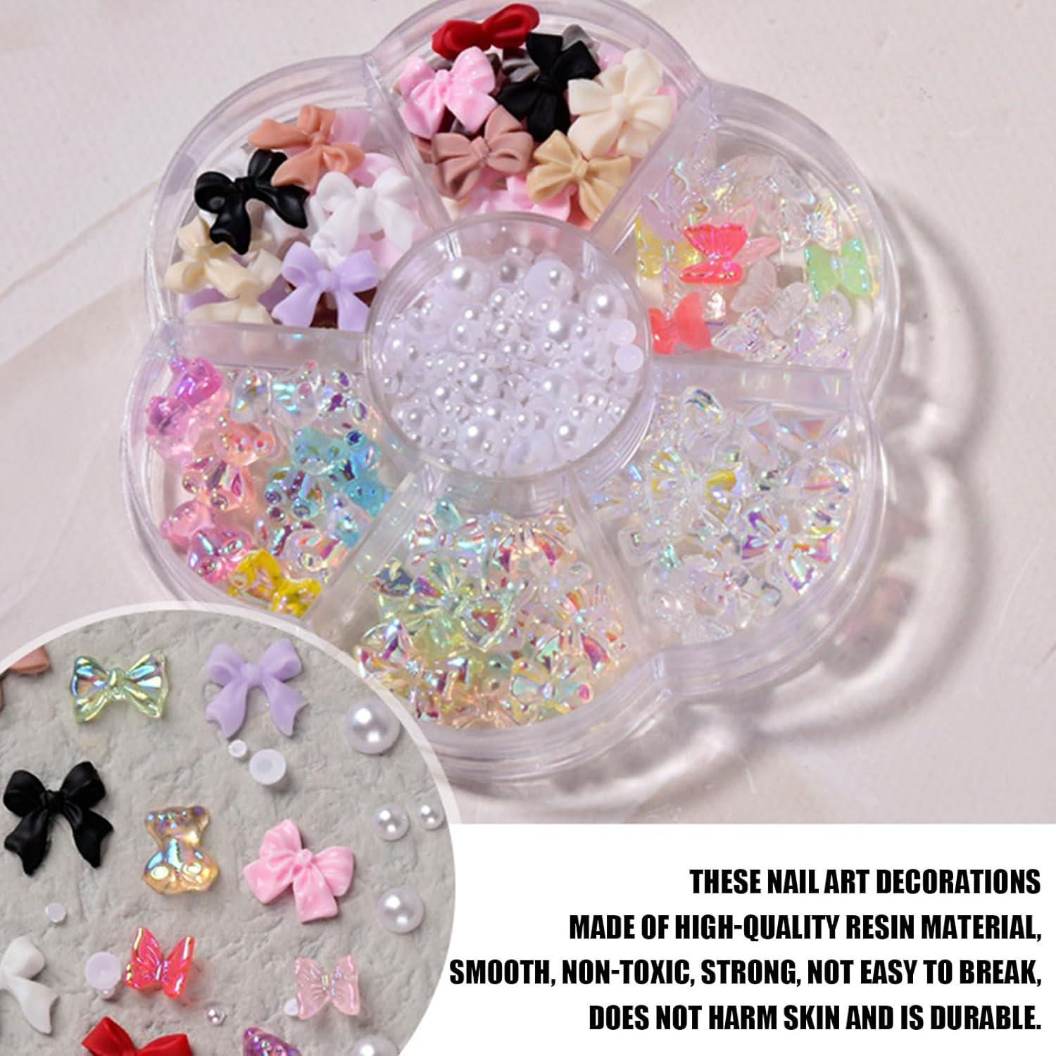 Aurora Nail Loop Charts - 3D Nail Art Pearls Bow Bear & Butterfly ...