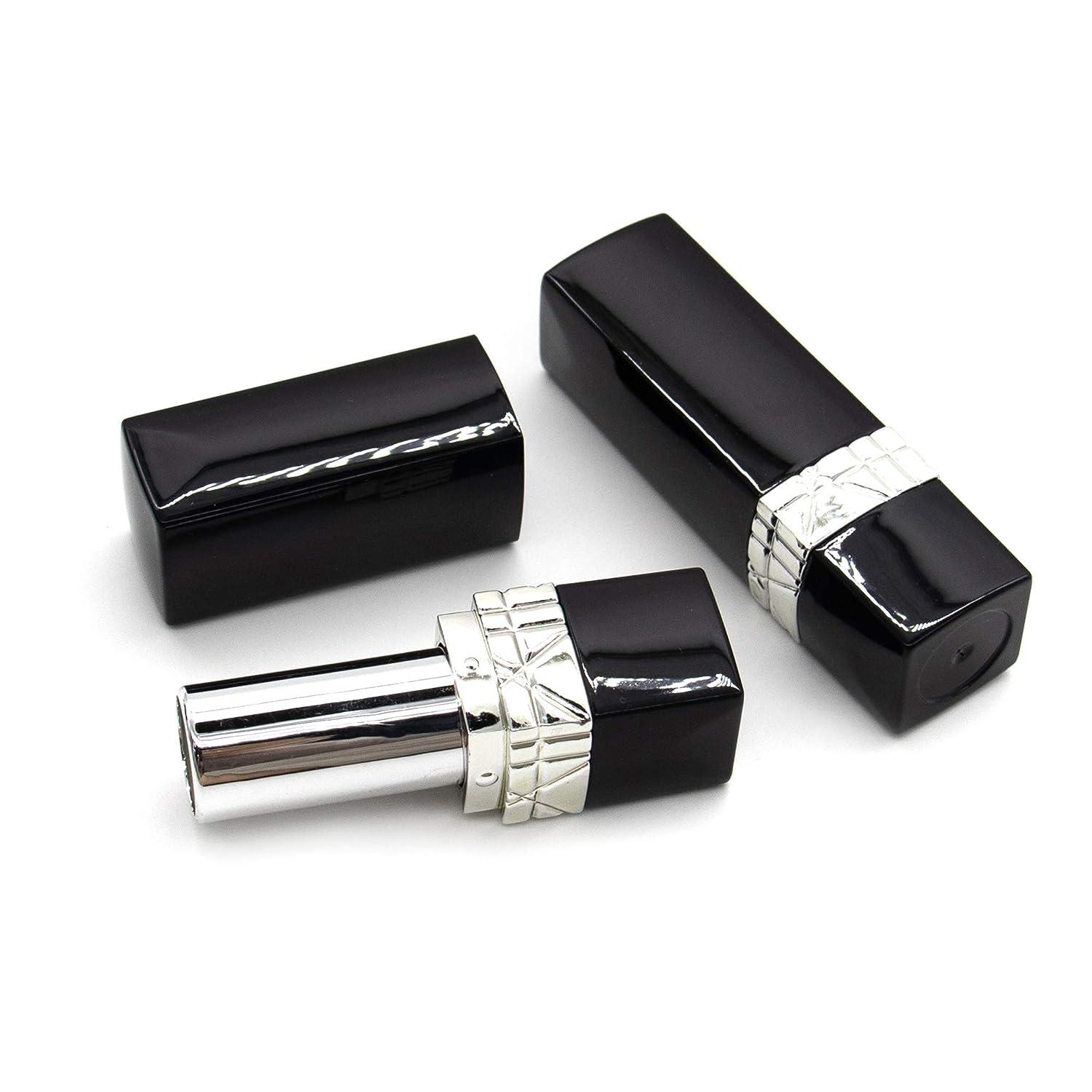 10 Pack Black Empty Lipstick Tubes DIY Lip Balm Containers - Square ...