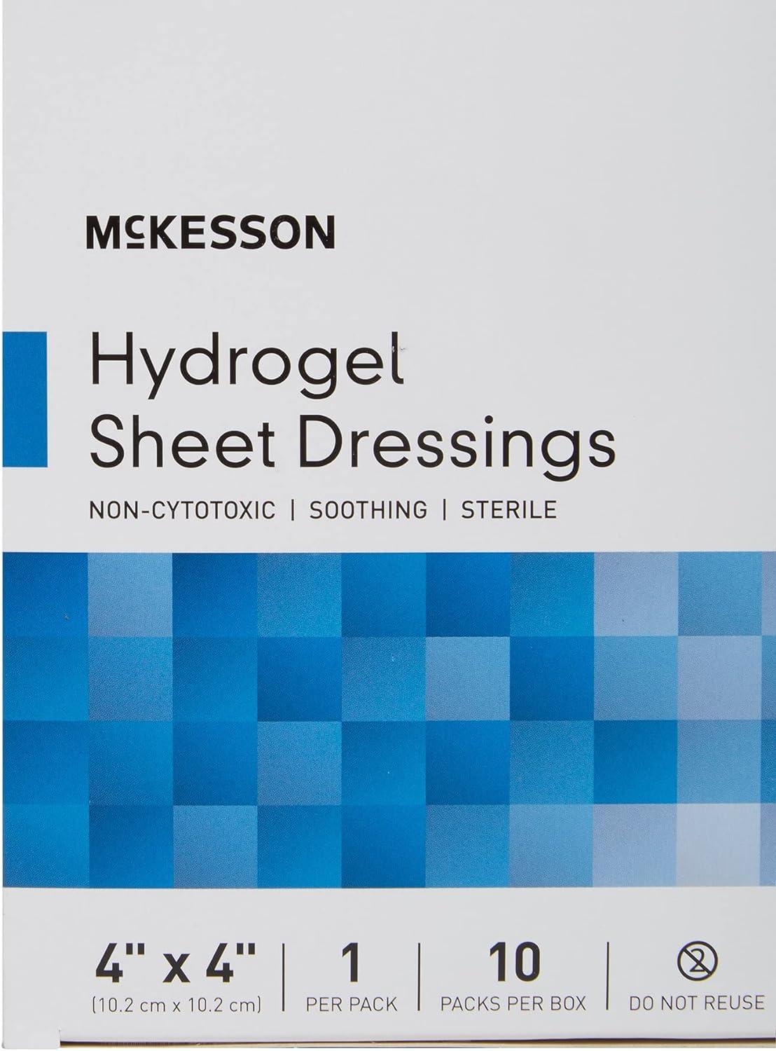 McKesson Hydrogel Sheet Dressing 4x4, 10 Count - Sterile Wound Care ...