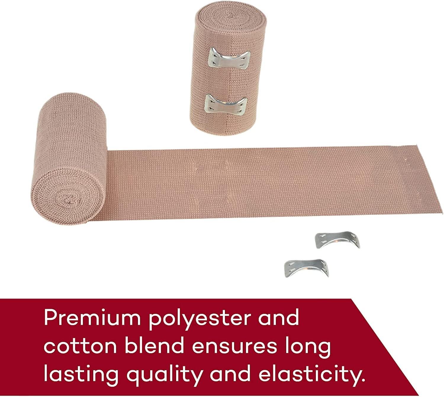 Dealmed Compression Bandages 3 Inch with Clip Closure - Stretch Elastic ...