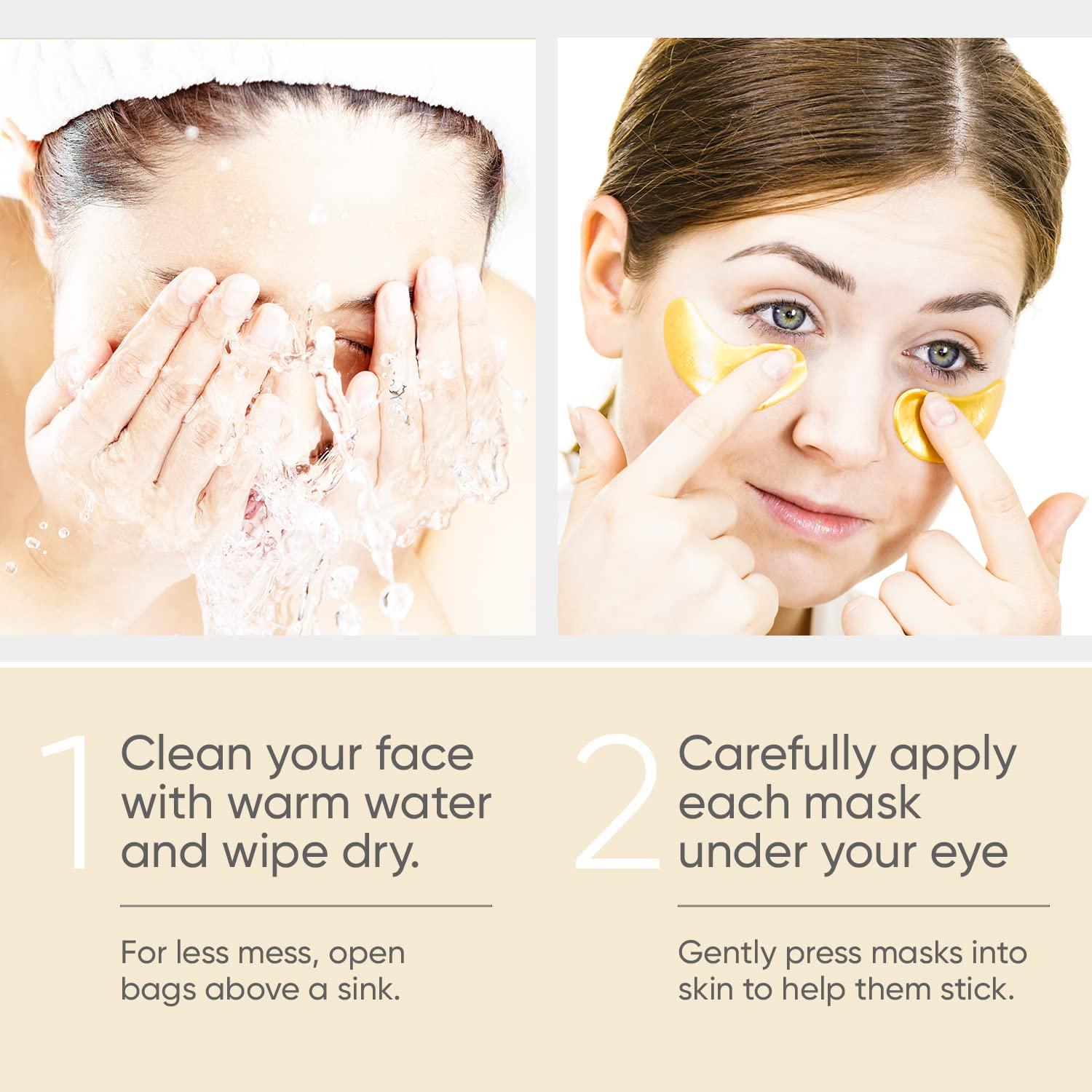 Under Eye Patches - 40 Pairs | Gold Eye Masks with Amino Acids ...