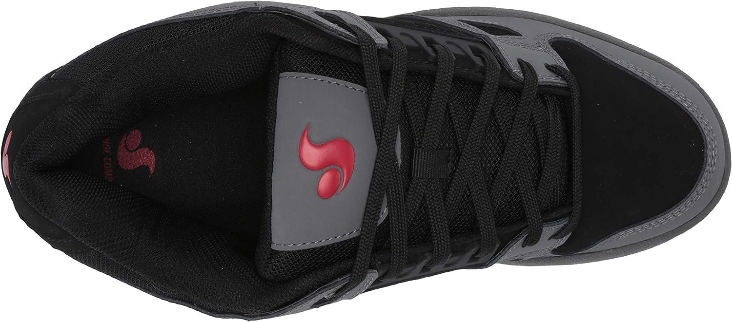DVS Men's Celsius Skate Shoe - Size 11, Black/Charcoal/Red Nubuck | Buy ...