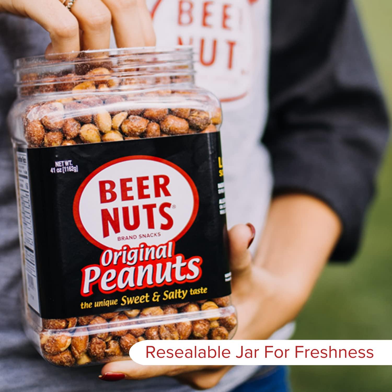 BEER NUTS Original Peanuts - Sweet & Salty Roasted Bar Nuts - Gluten ...