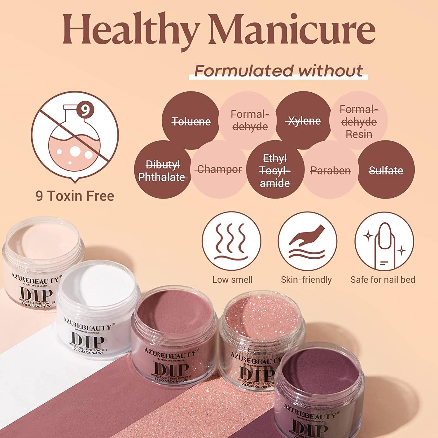 18Pcs Nude Dip Powder Nail Kit - AZUREBEAUTY French Manicure Essentials ...